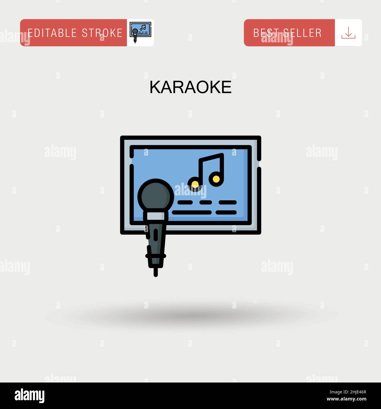 Karaoke Simple vector icon Stock Vector Image & Art - Alamy