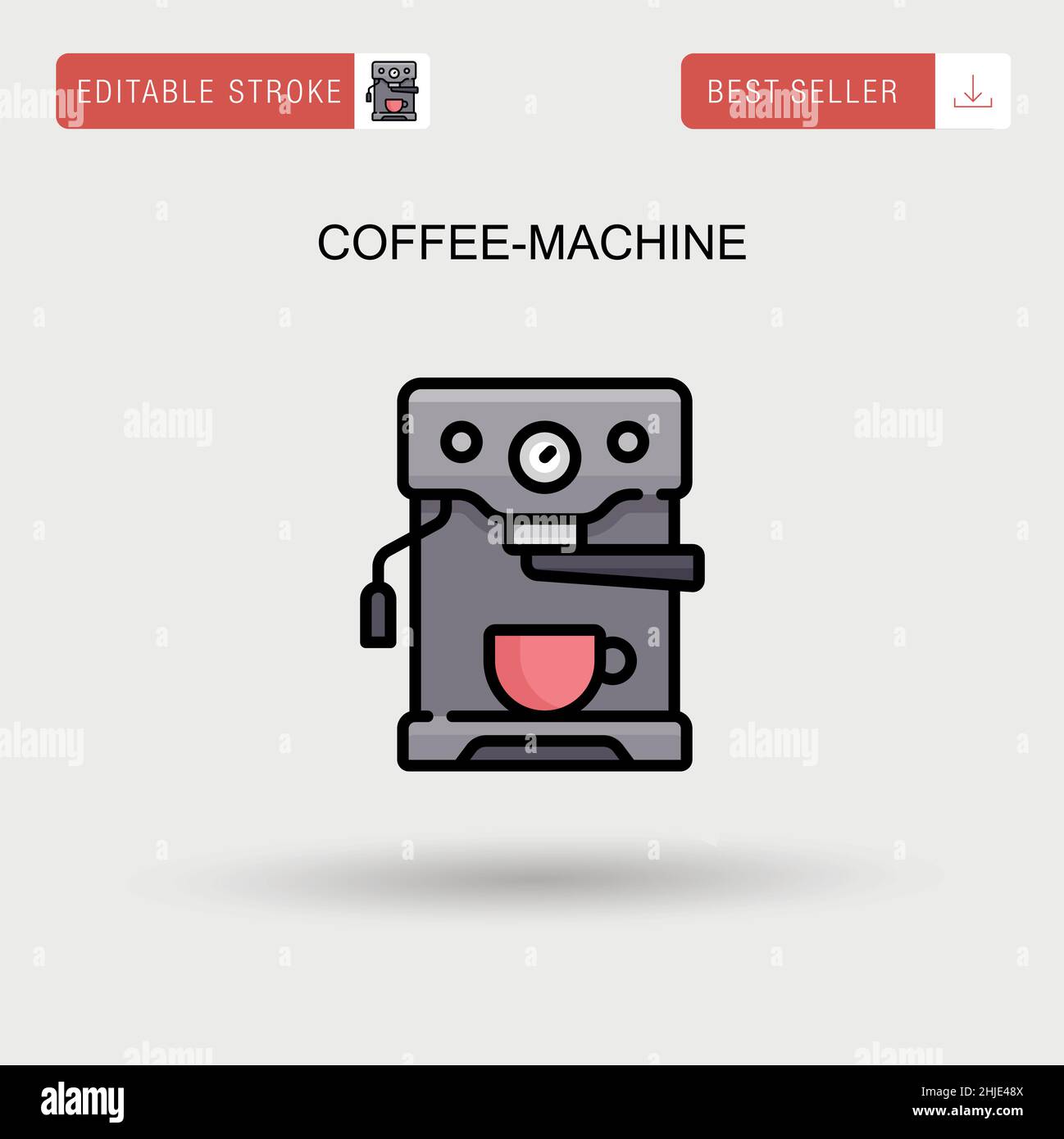 Espresso machine isolated Stock Vector Images - Alamy