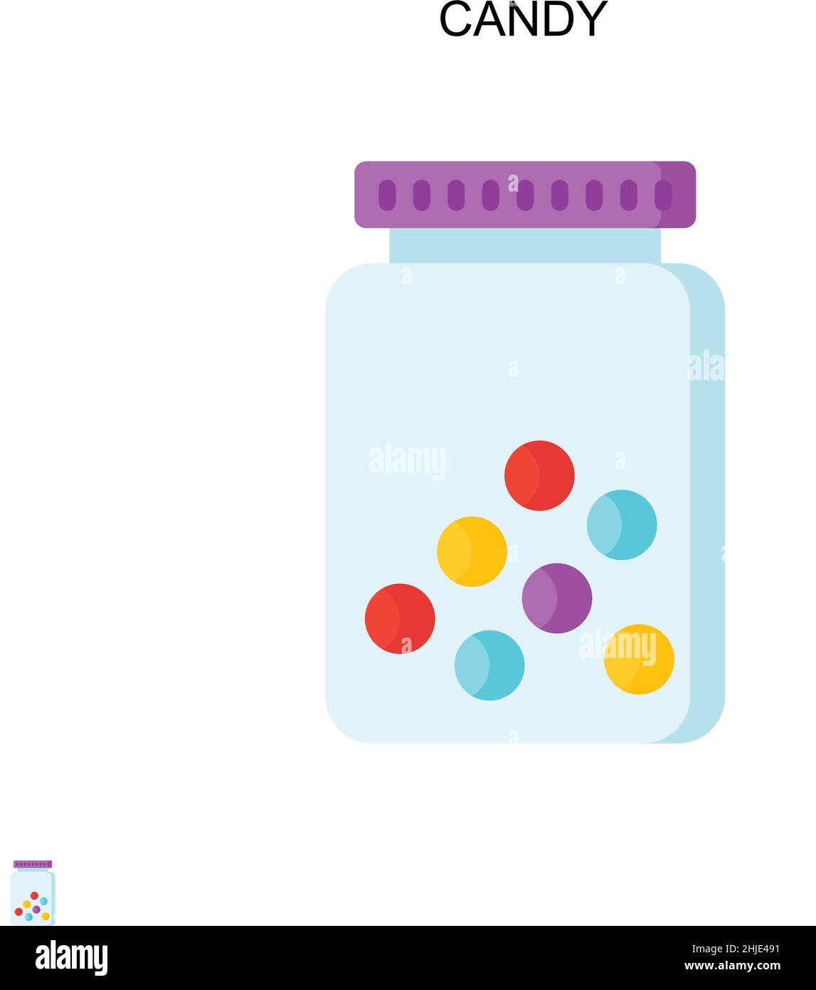 Candy Simple vector icon. Illustration symbol design template for web ...