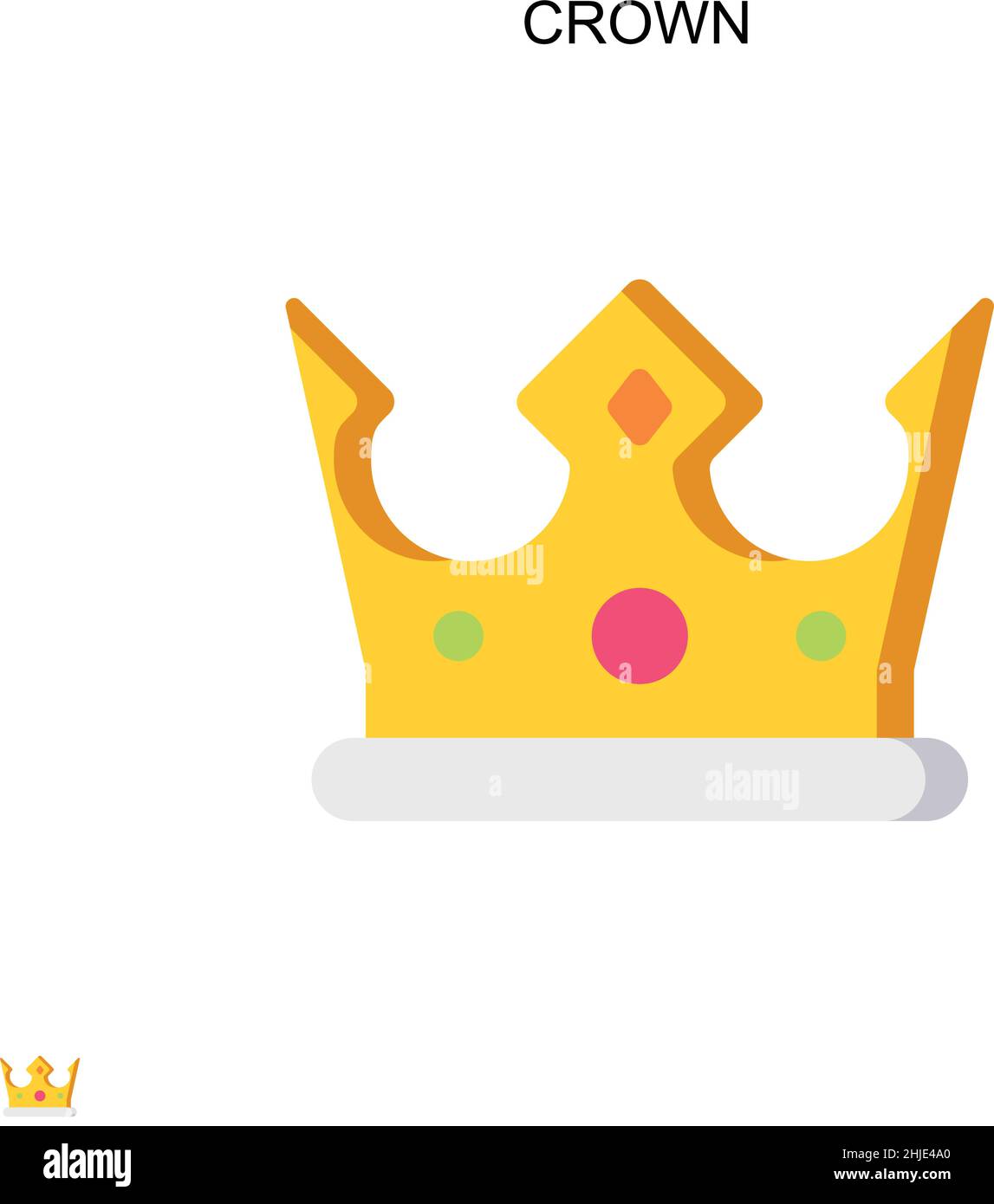 Crown Simple vector icon. Illustration symbol design template for web ...