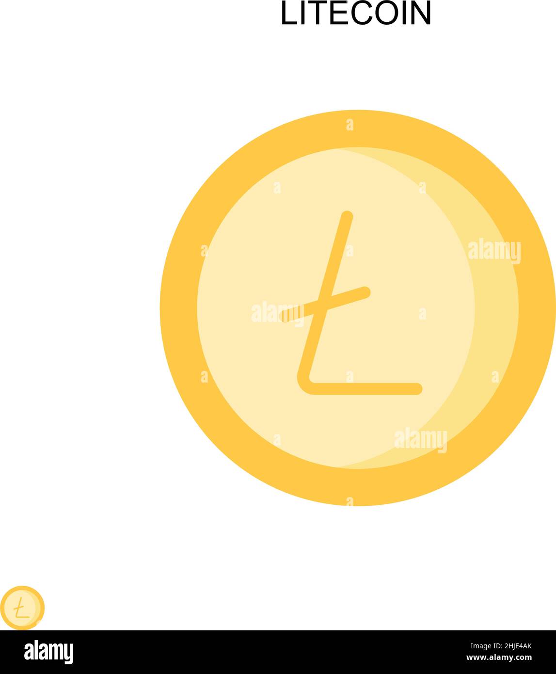 Litecoin Simple vector icon. Illustration symbol design template for ...