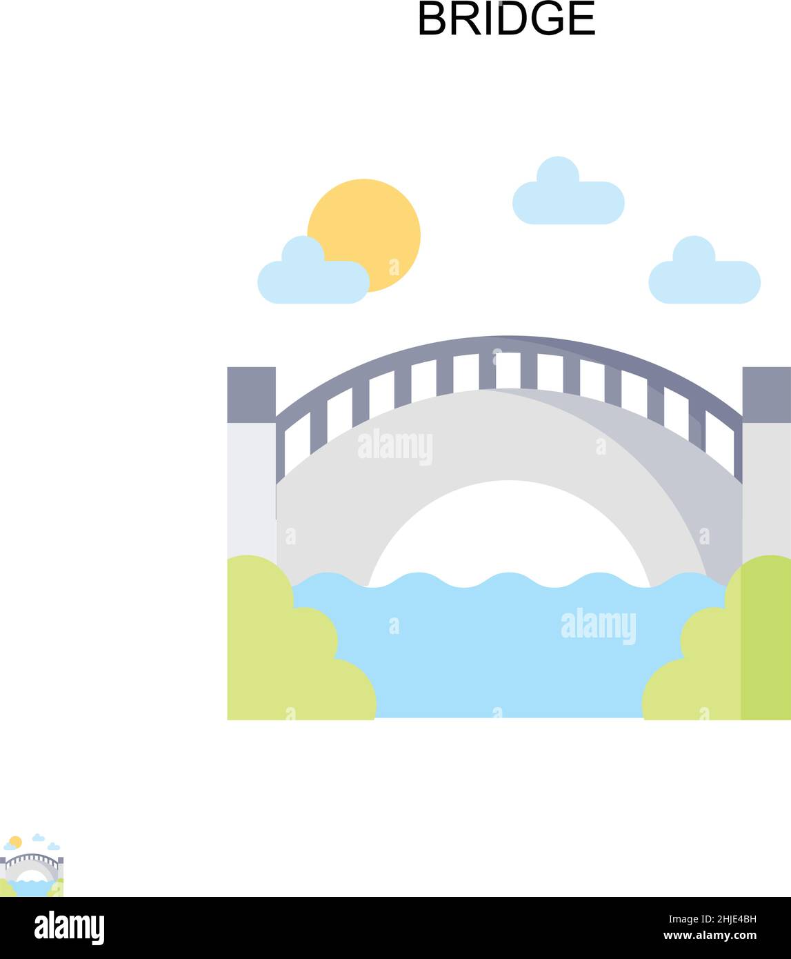 Bridge Simple vector icon. Illustration symbol design template for web ...