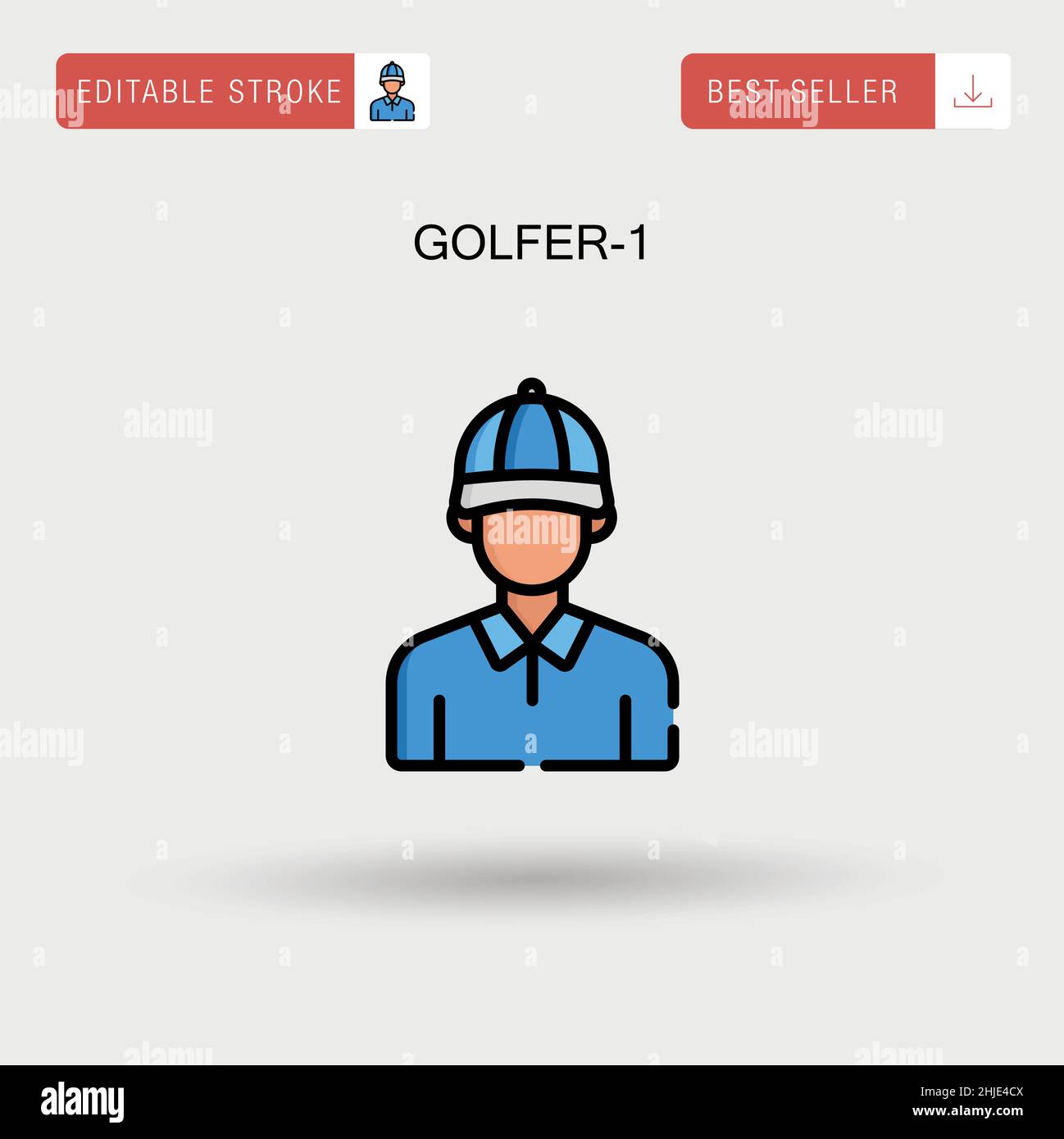 Golfer-1 Simple vector icon Stock Vector Image & Art - Alamy