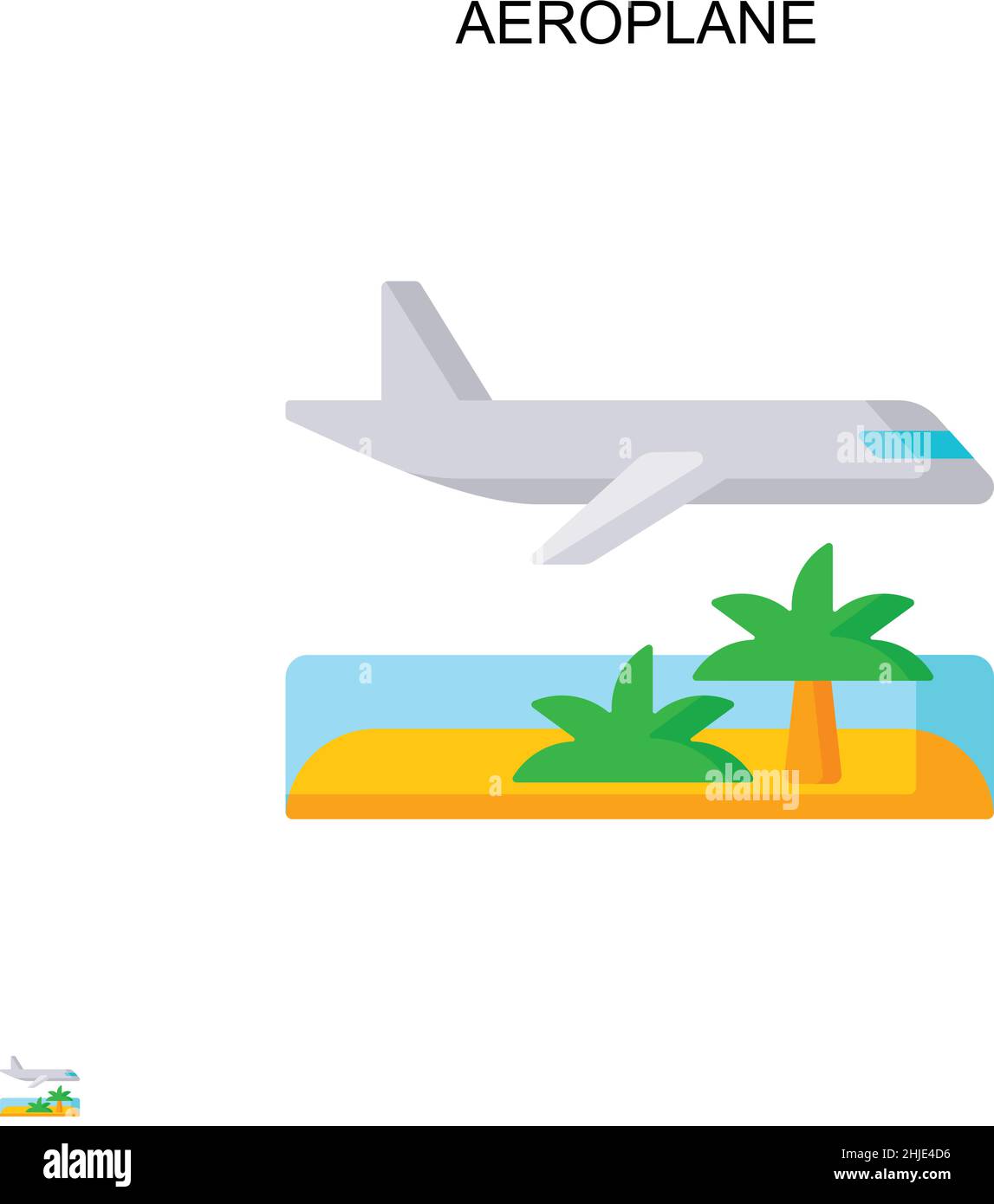 Aeroplane Simple vector icon. Illustration symbol design template for ...