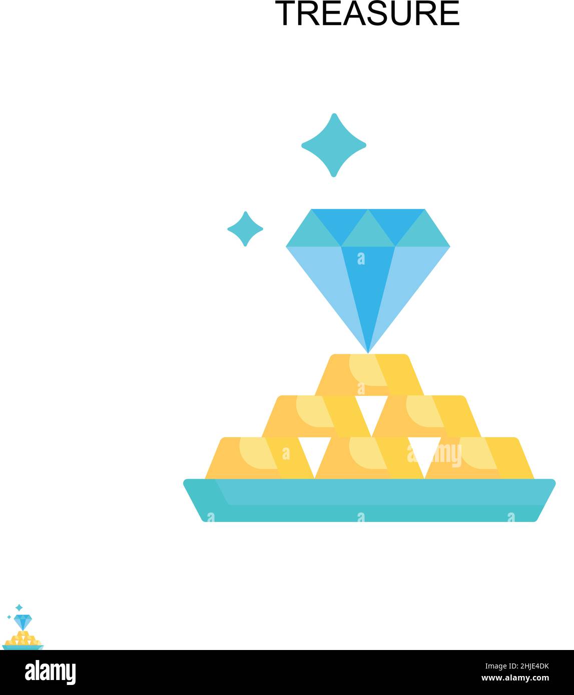 Treasure Simple vector icon. Illustration symbol design template for ...