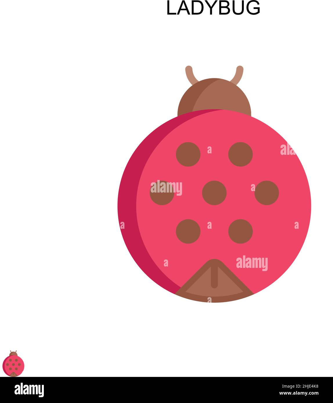 Ladybug Simple vector icon. Illustration symbol design template for web ...