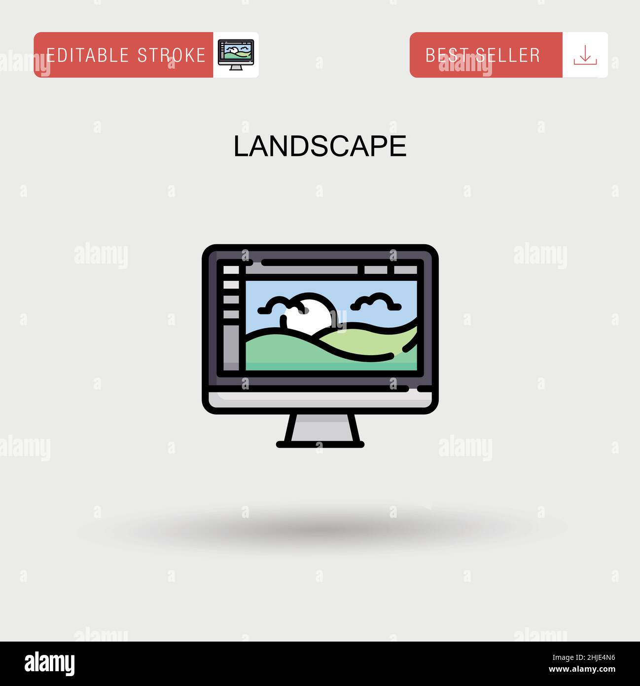 Landscape Simple vector icon Stock Vector Image & Art - Alamy