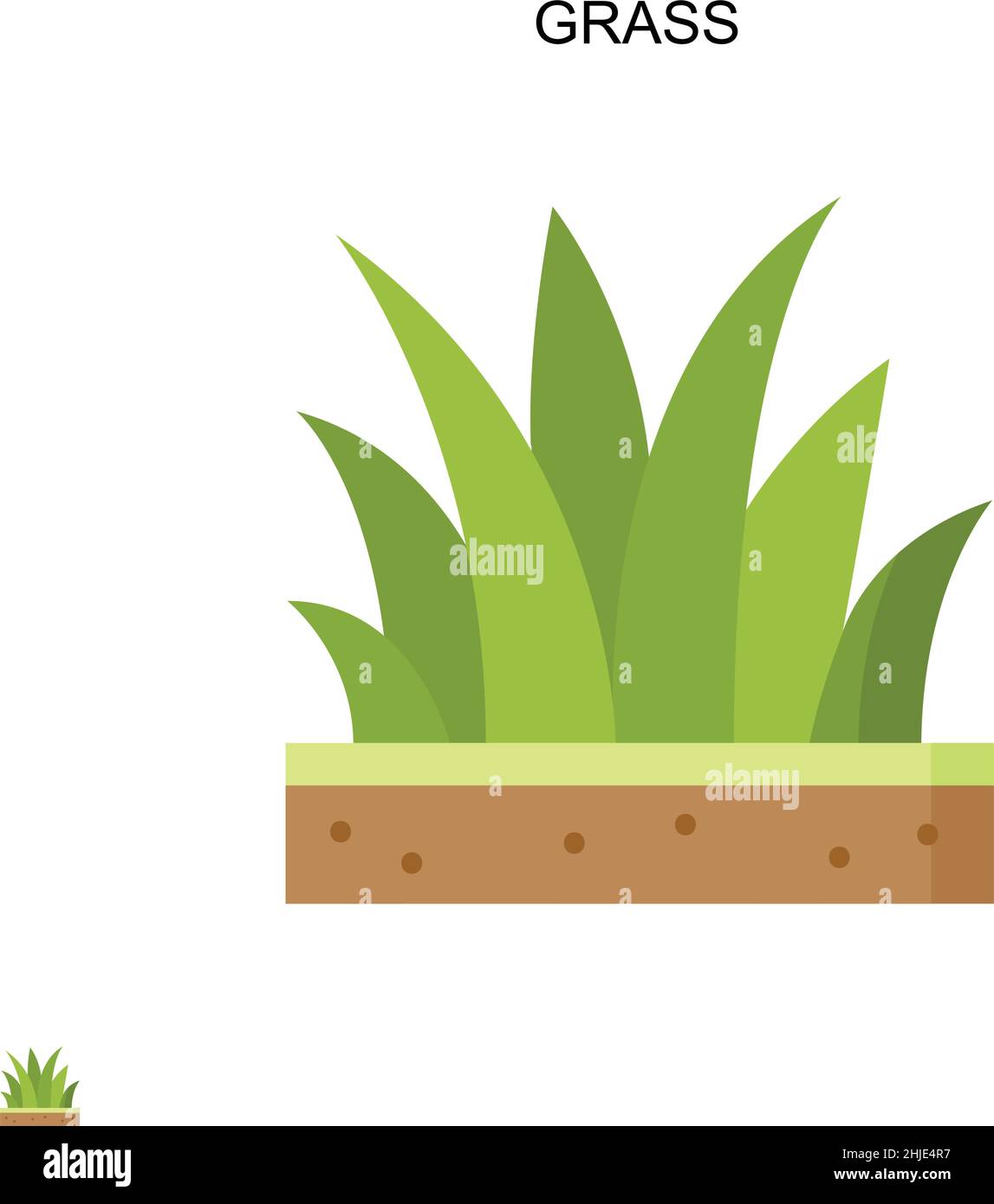 Grass Simple vector icon. Illustration symbol design template for web ...
