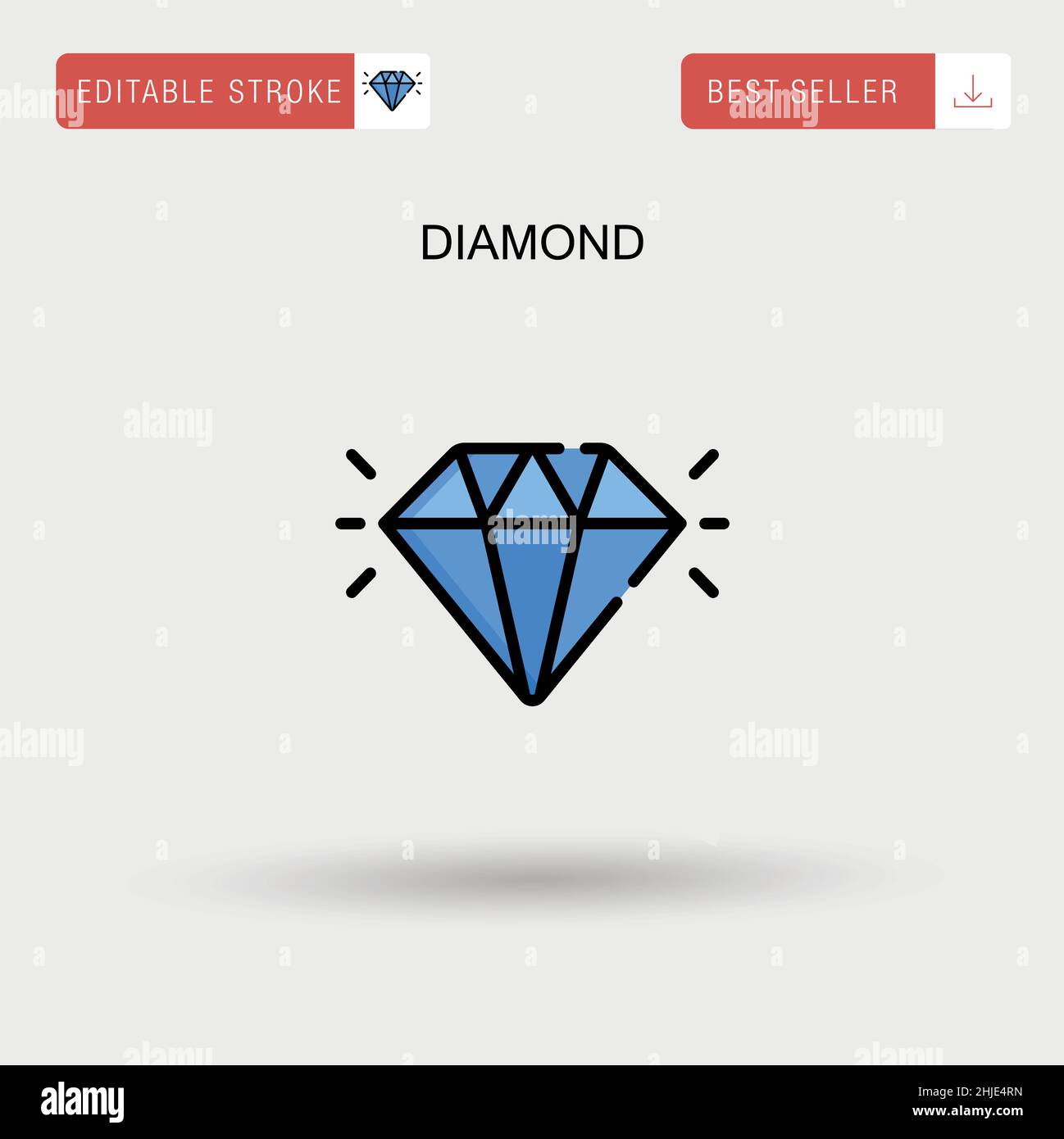 Diamond Simple vector icon Stock Vector Image & Art - Alamy