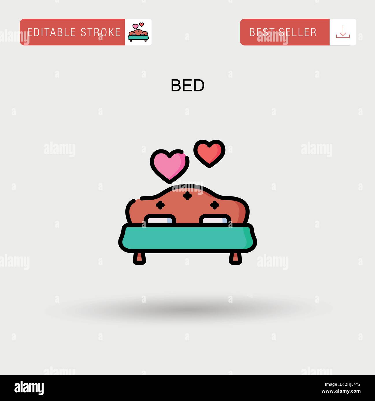 Bed Simple vector icon Stock Vector Image & Art - Alamy