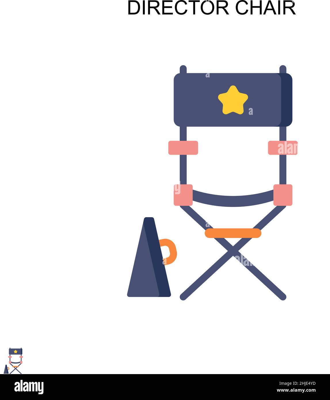 Director chair Simple vector icon. Illustration symbol design template ...