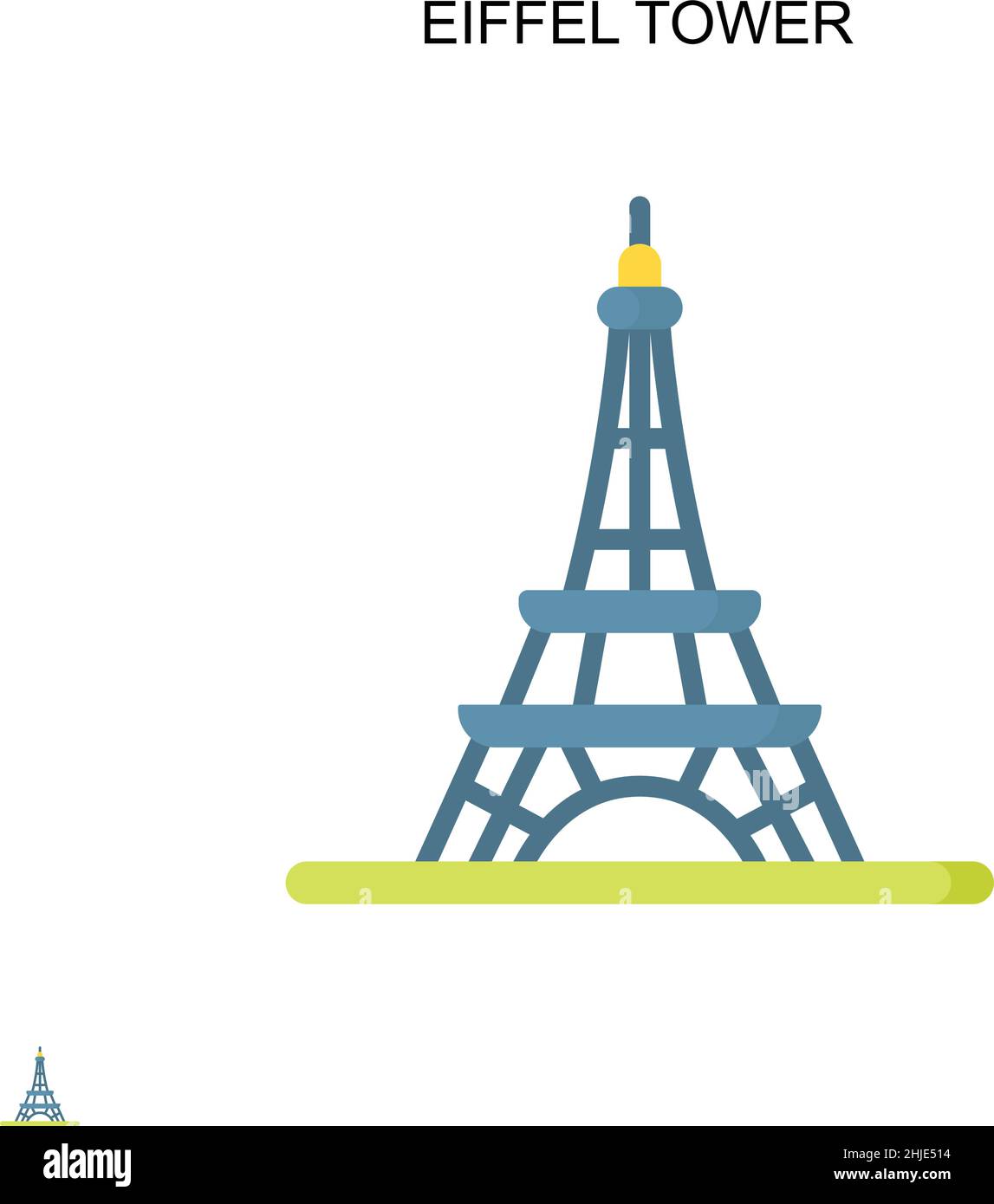 Eiffel tower Simple vector icon. Illustration symbol design template ...