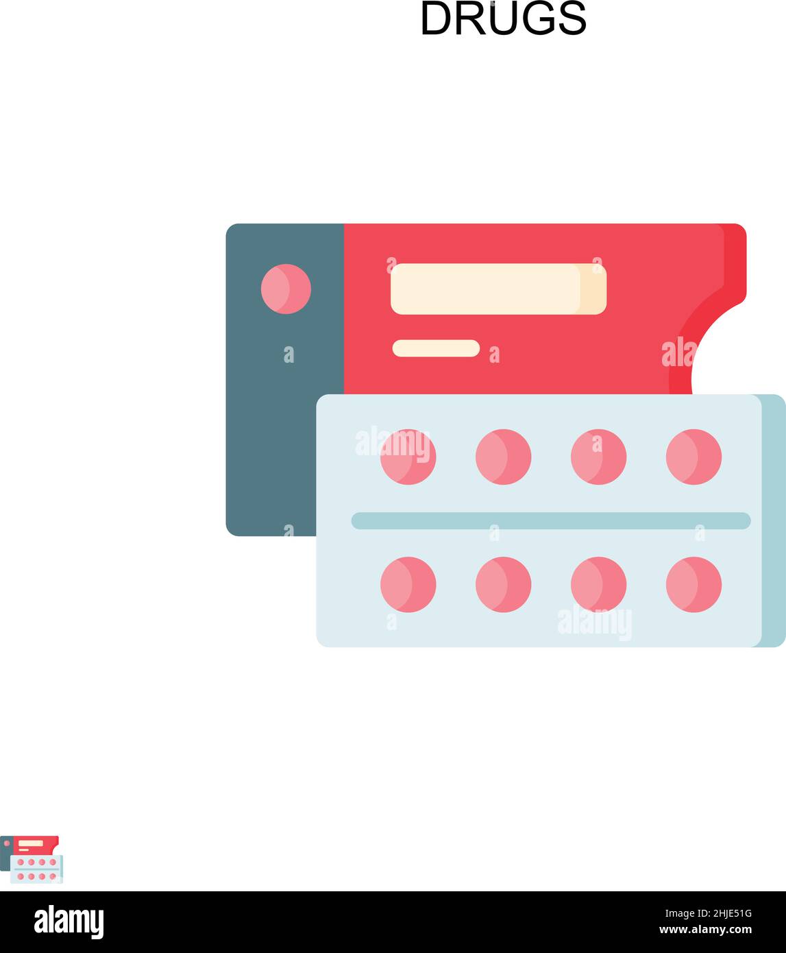 Drugs Simple vector icon. Illustration symbol design template for web ...