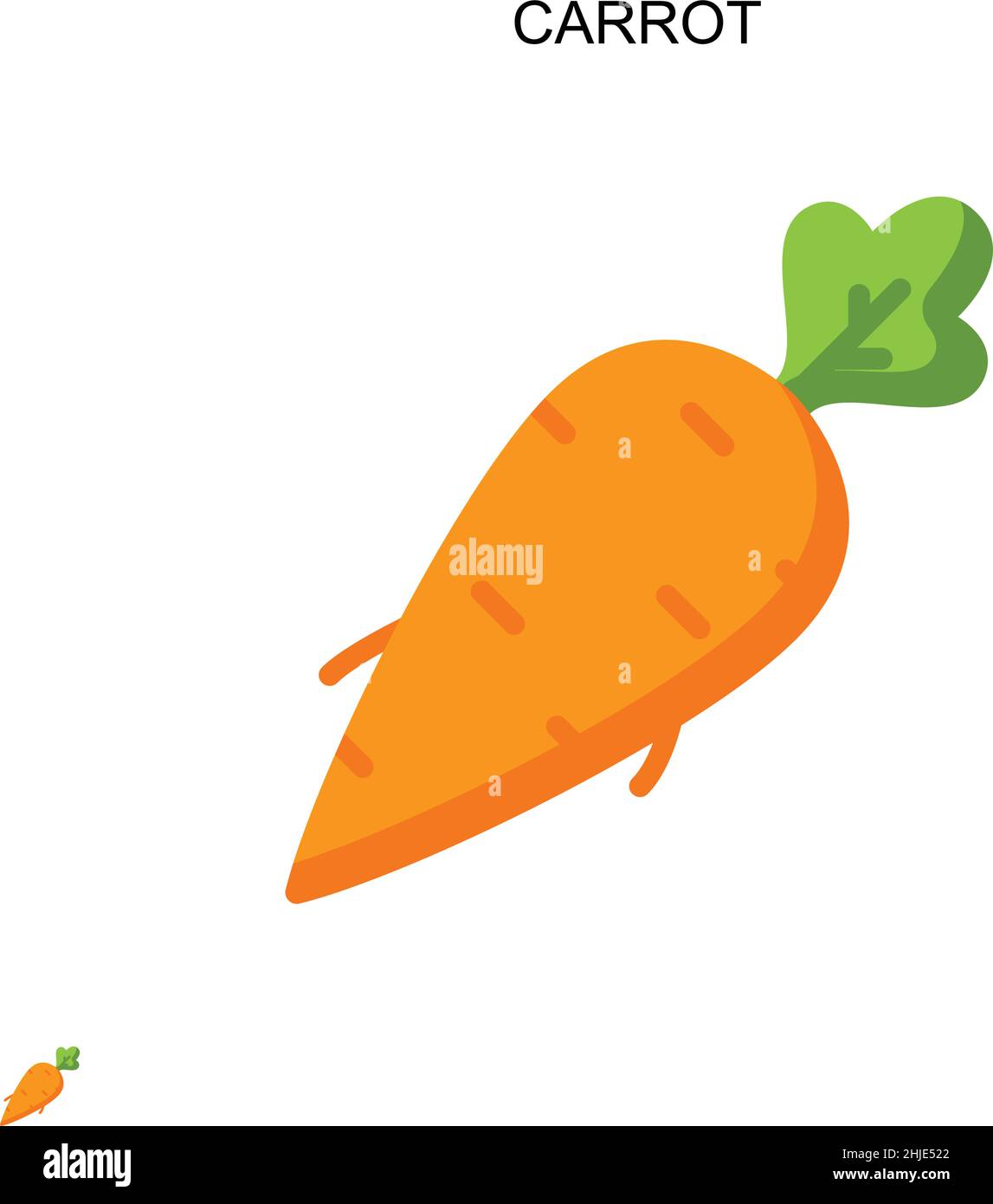 Carrot Simple vector icon. Illustration symbol design template for web ...