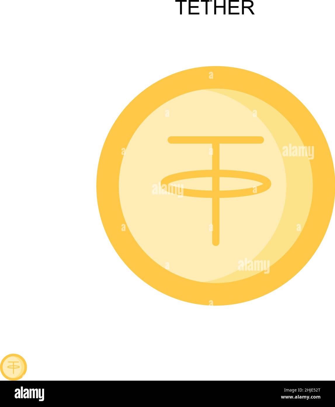 Tether Simple vector icon. Illustration symbol design template for web ...