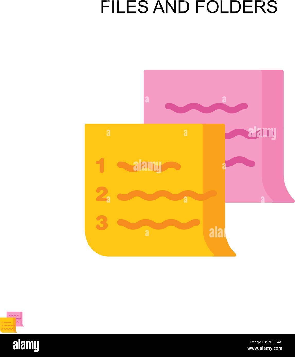 Files and folders Simple vector icon. Illustration symbol design ...