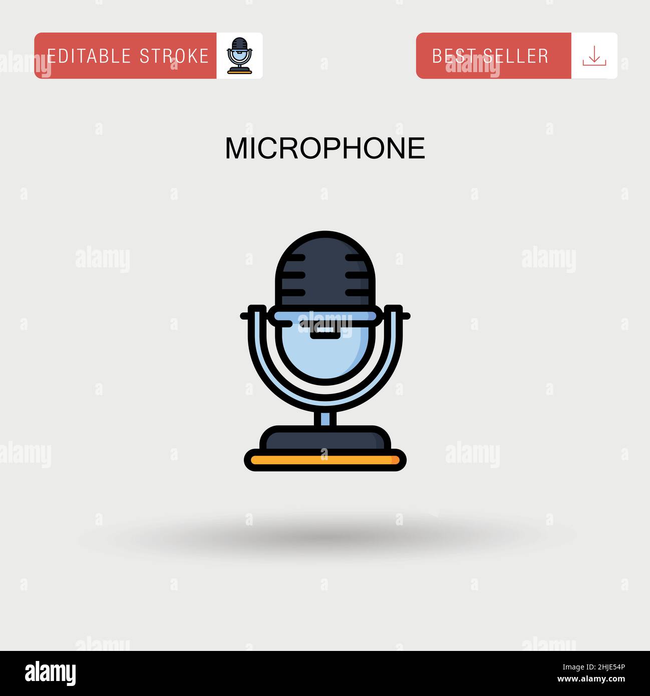Microphone Simple vector icon Stock Vector Image & Art - Alamy