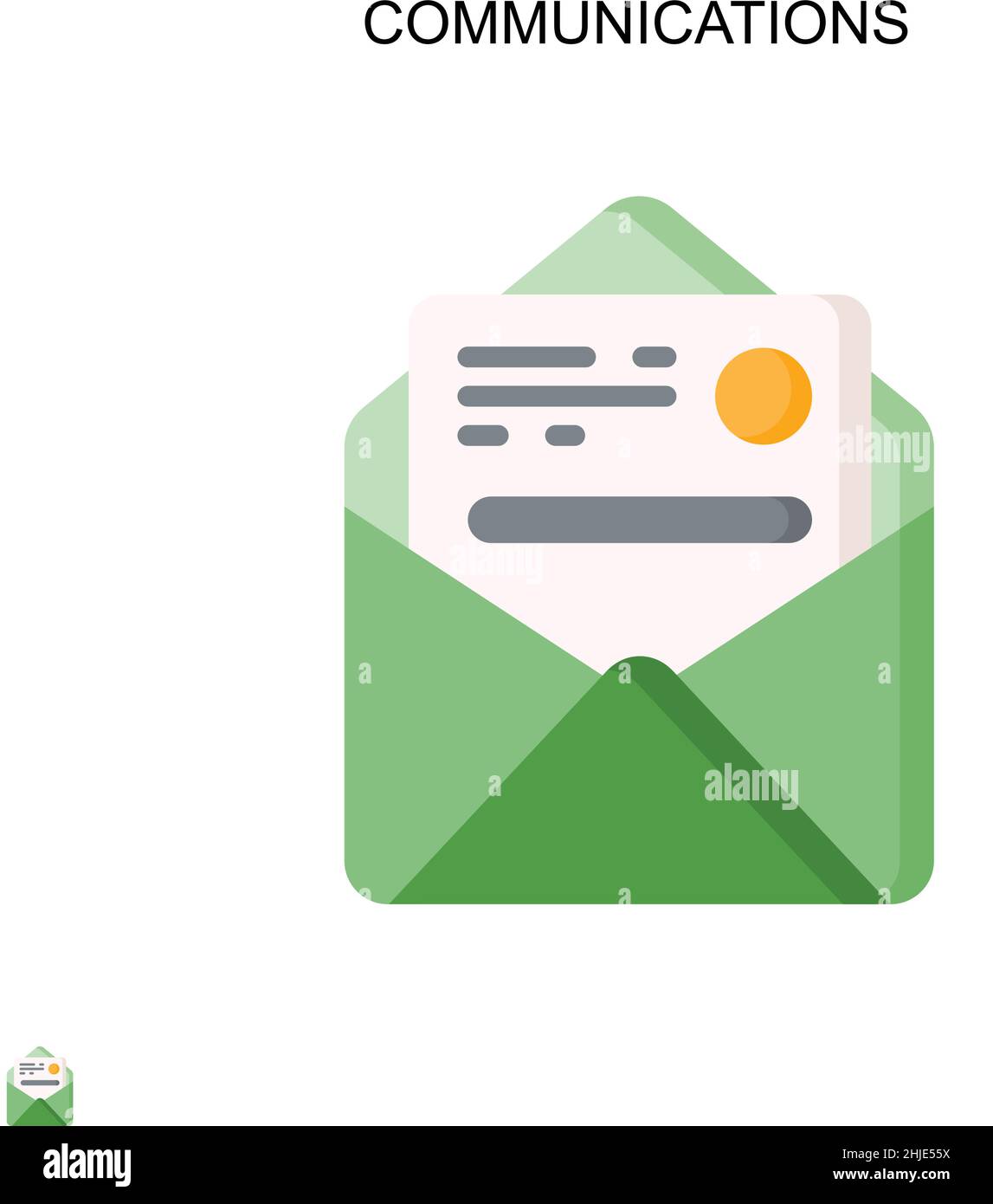 Communications Simple vector icon. Illustration symbol design template ...
