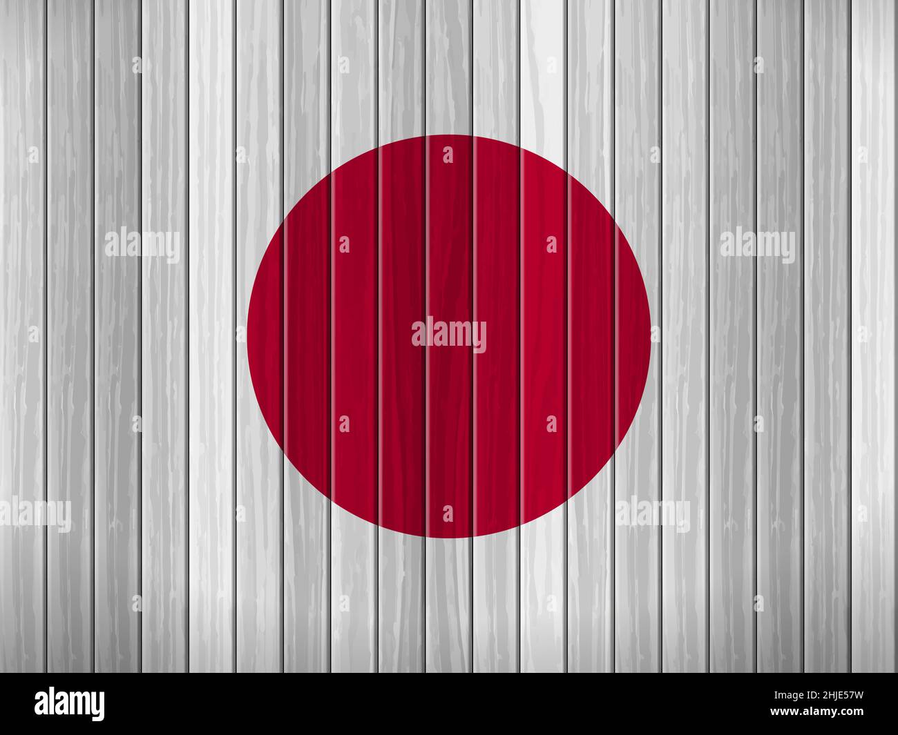 Japan flag on wooden background. Vector illustration Stock Photo - Alamy