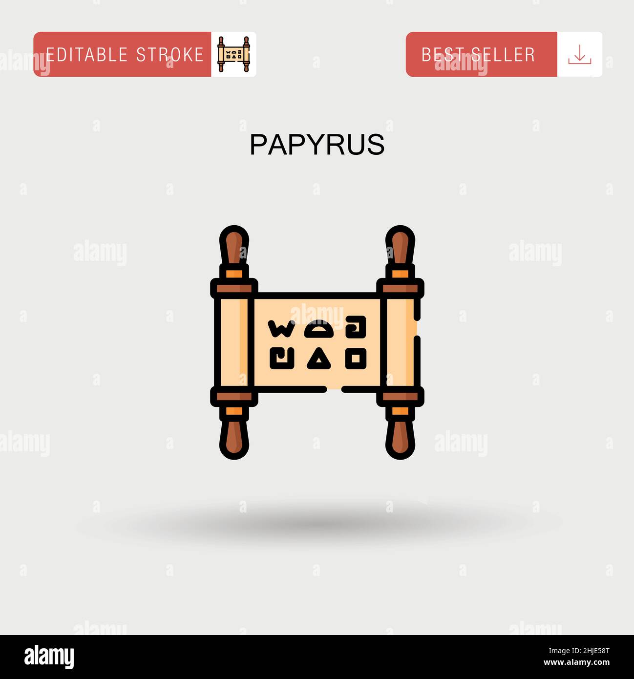 Egyptian papyrus scroll Stock Vector Images - Alamy