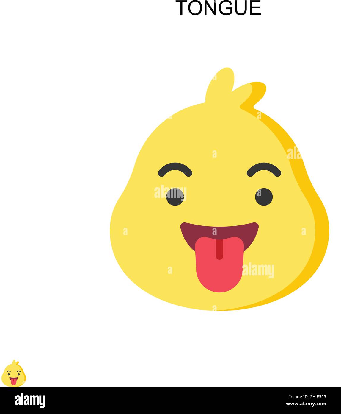 Tongue Simple vector icon. Illustration symbol design template for web ...