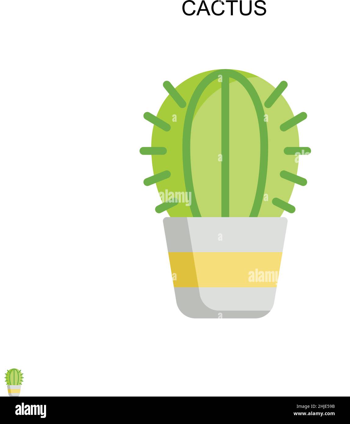 Cactus Simple vector icon. Illustration symbol design template for web ...