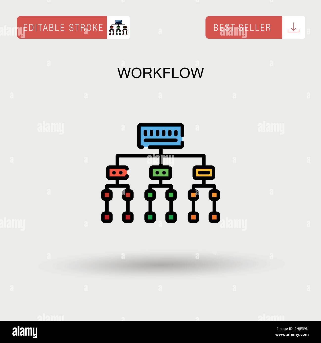 Workflow Simple vector icon Stock Vector Image & Art - Alamy