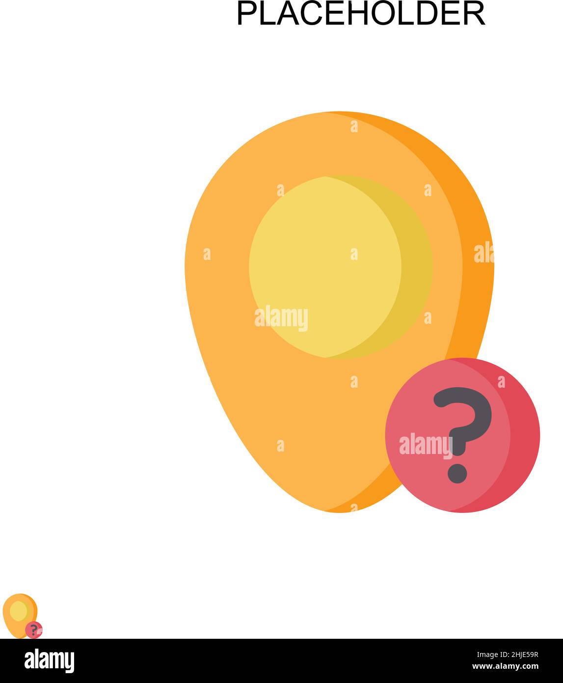 Placeholder Simple vector icon. Illustration symbol design template for ...