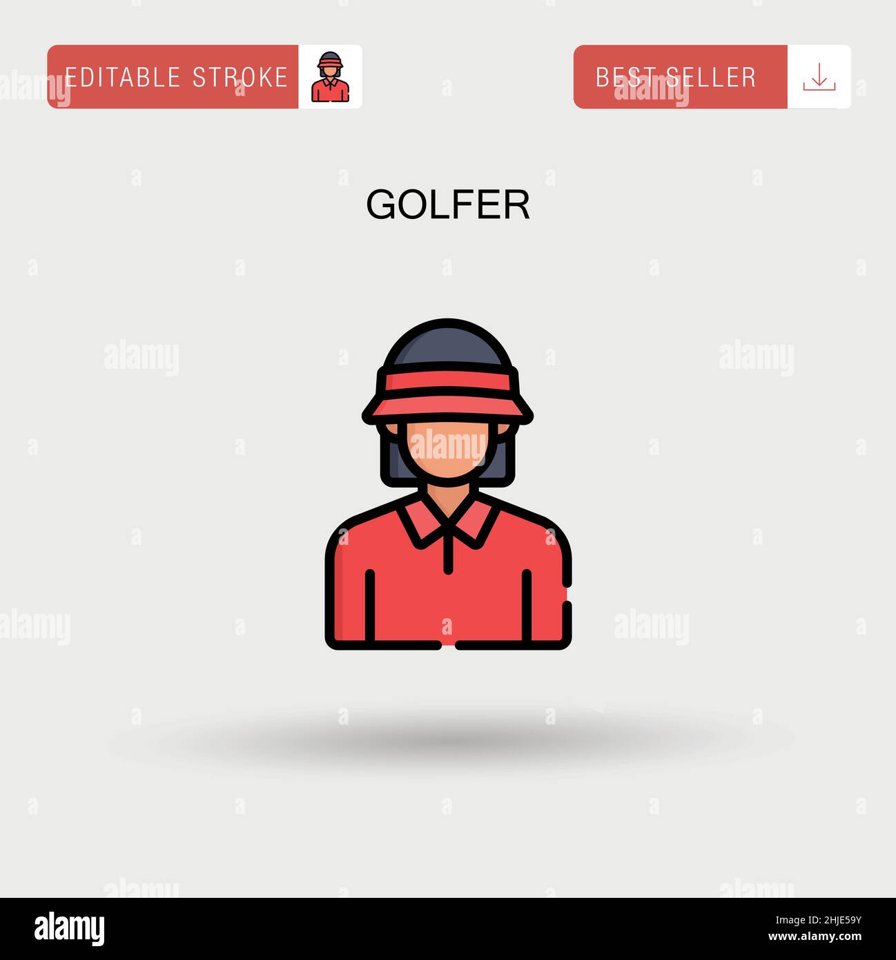 Golfer icon hi-res stock photography and images - Alamy