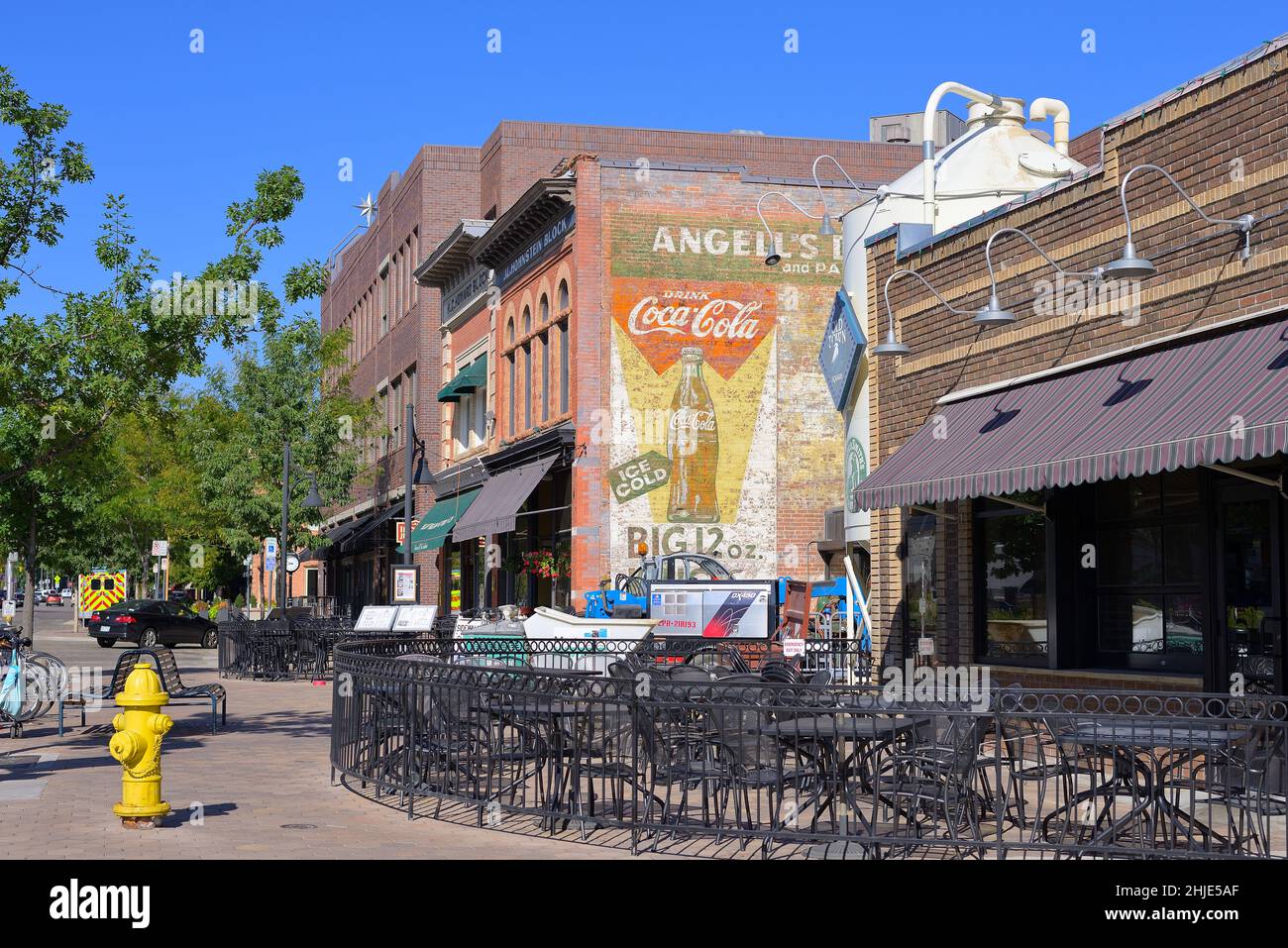 The historic downtown, Fort Collins CO Stock Photo - Alamy