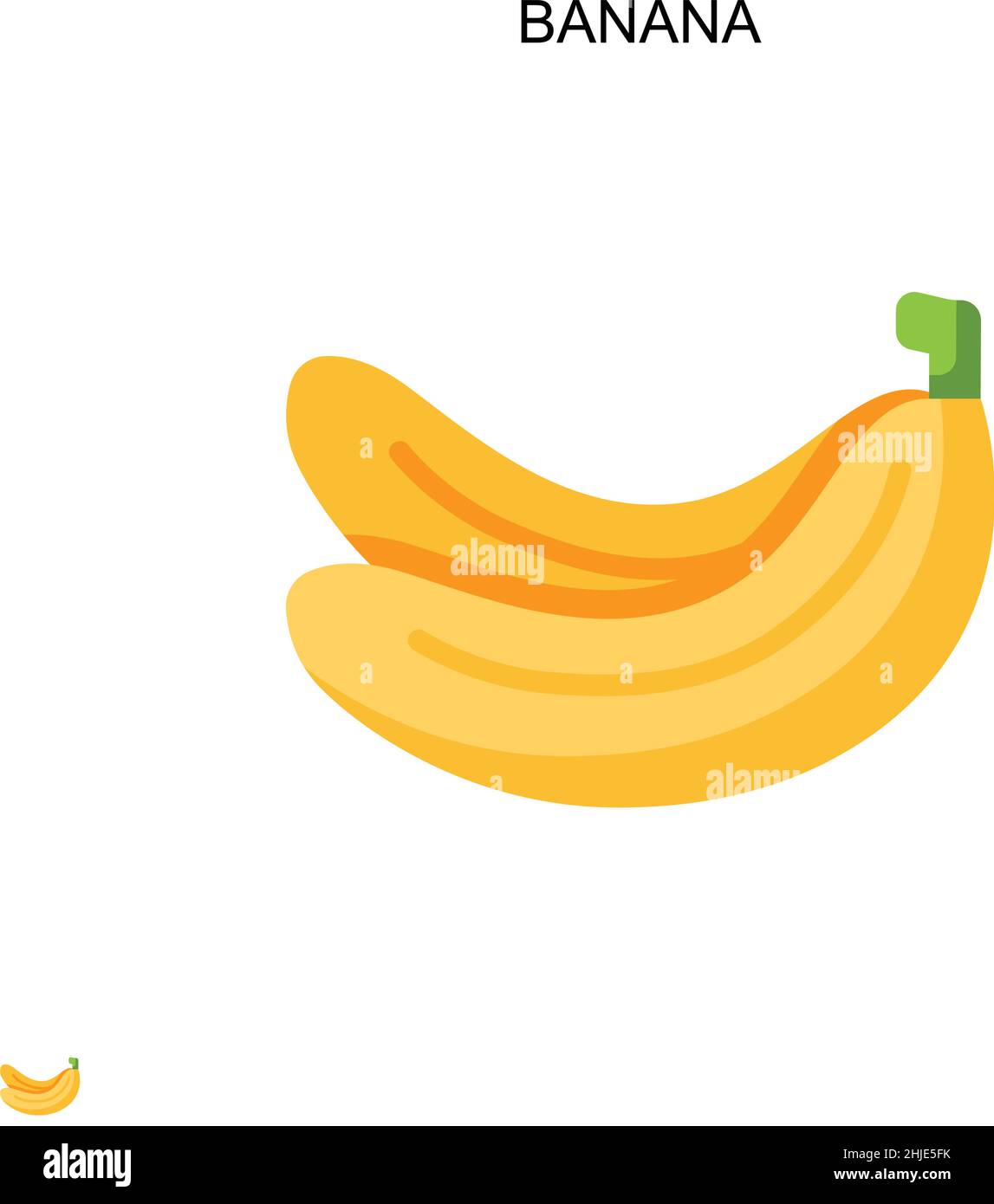 Banana Simple vector icon. Illustration symbol design template for web ...