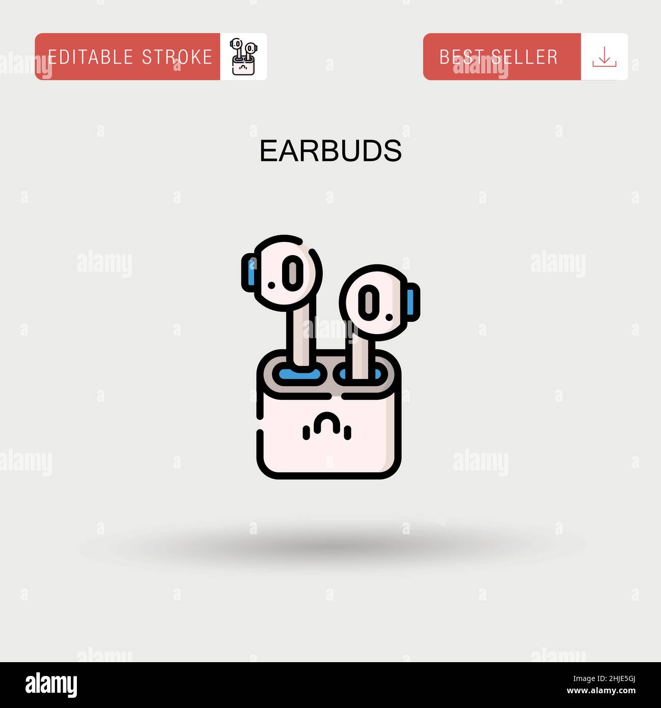Earbuds Simple vector icon Stock Vector Image & Art - Alamy