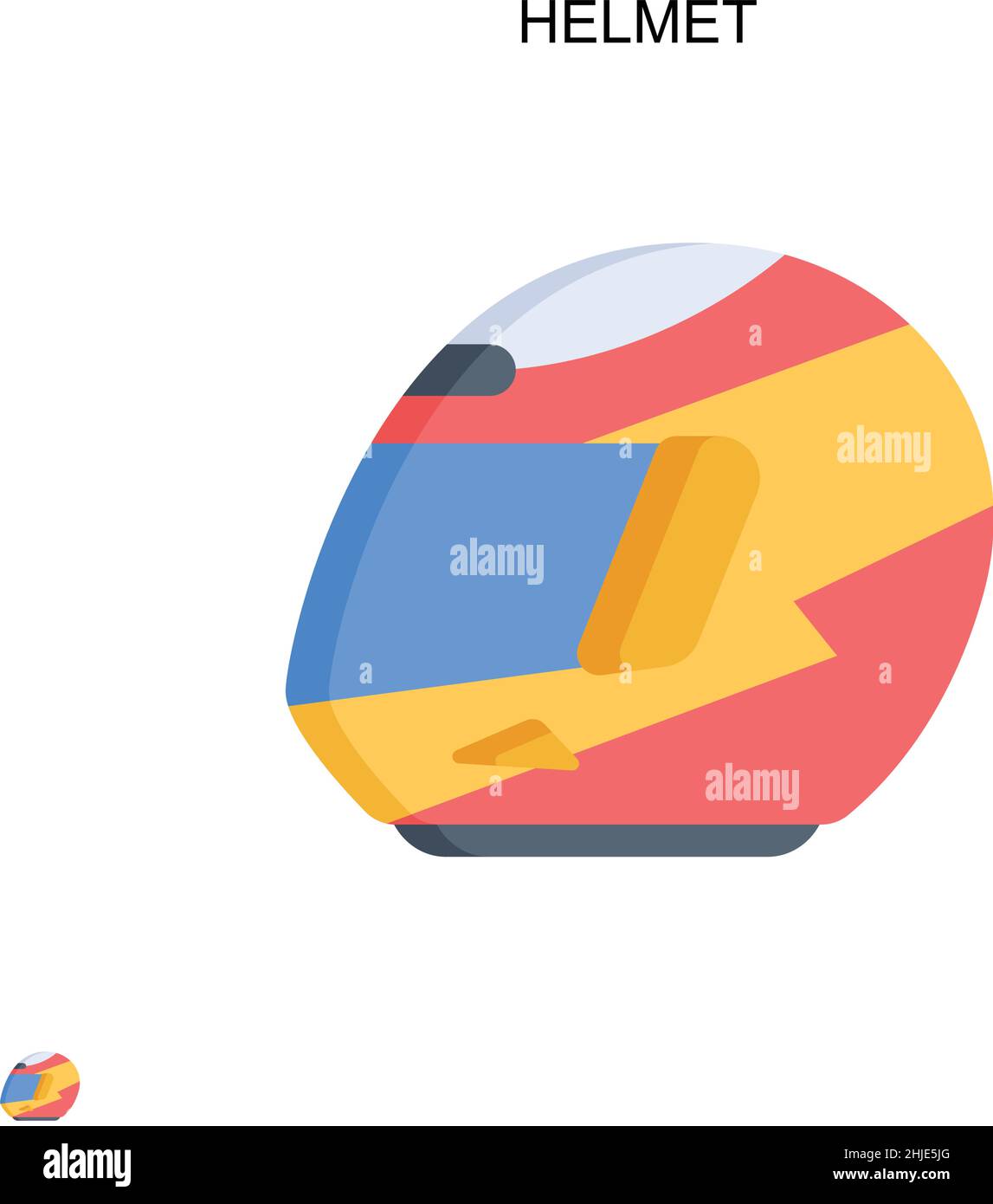 Helmet Simple vector icon. Illustration symbol design template for web ...