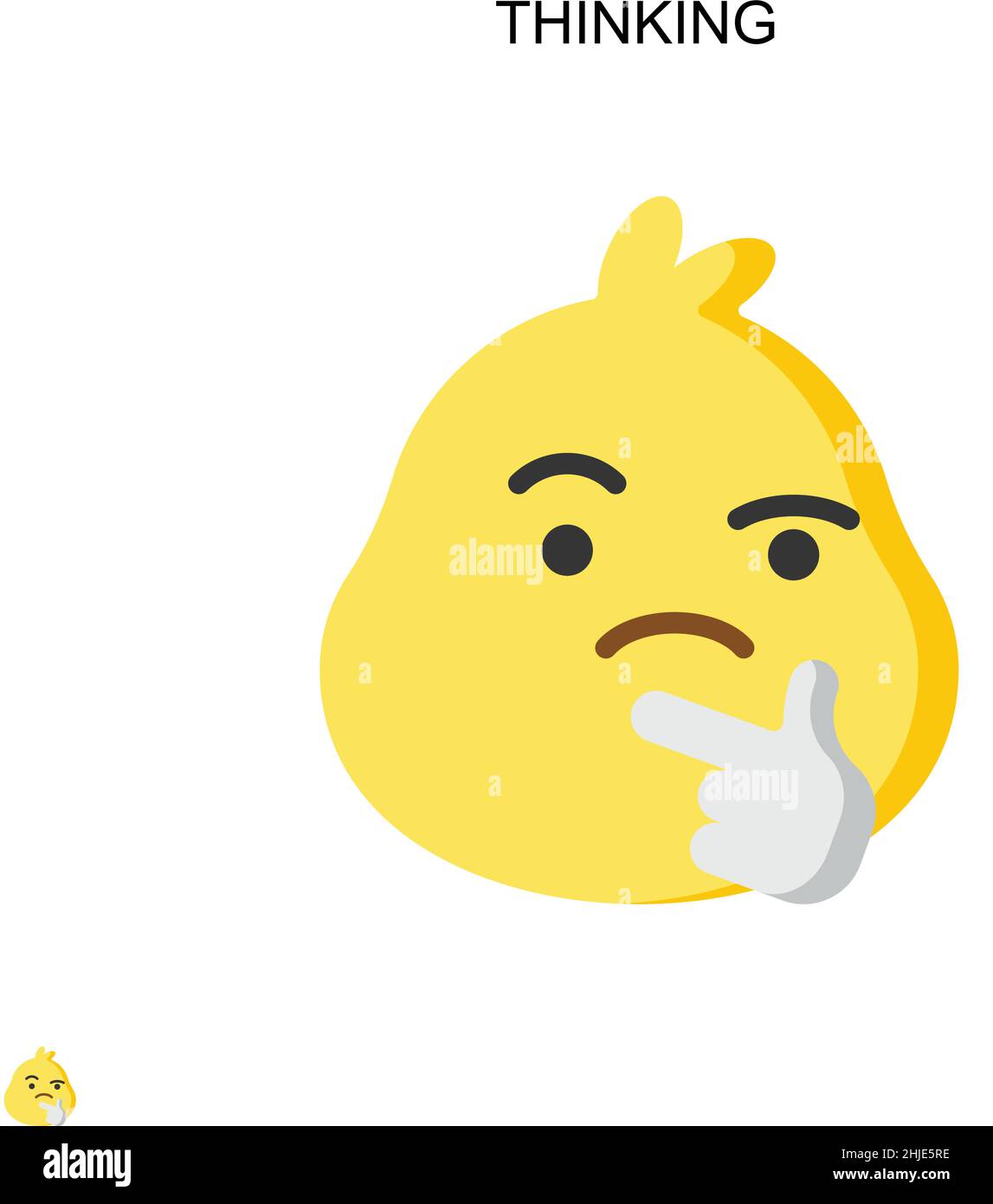 Thinking Simple vector icon. Illustration symbol design template for ...