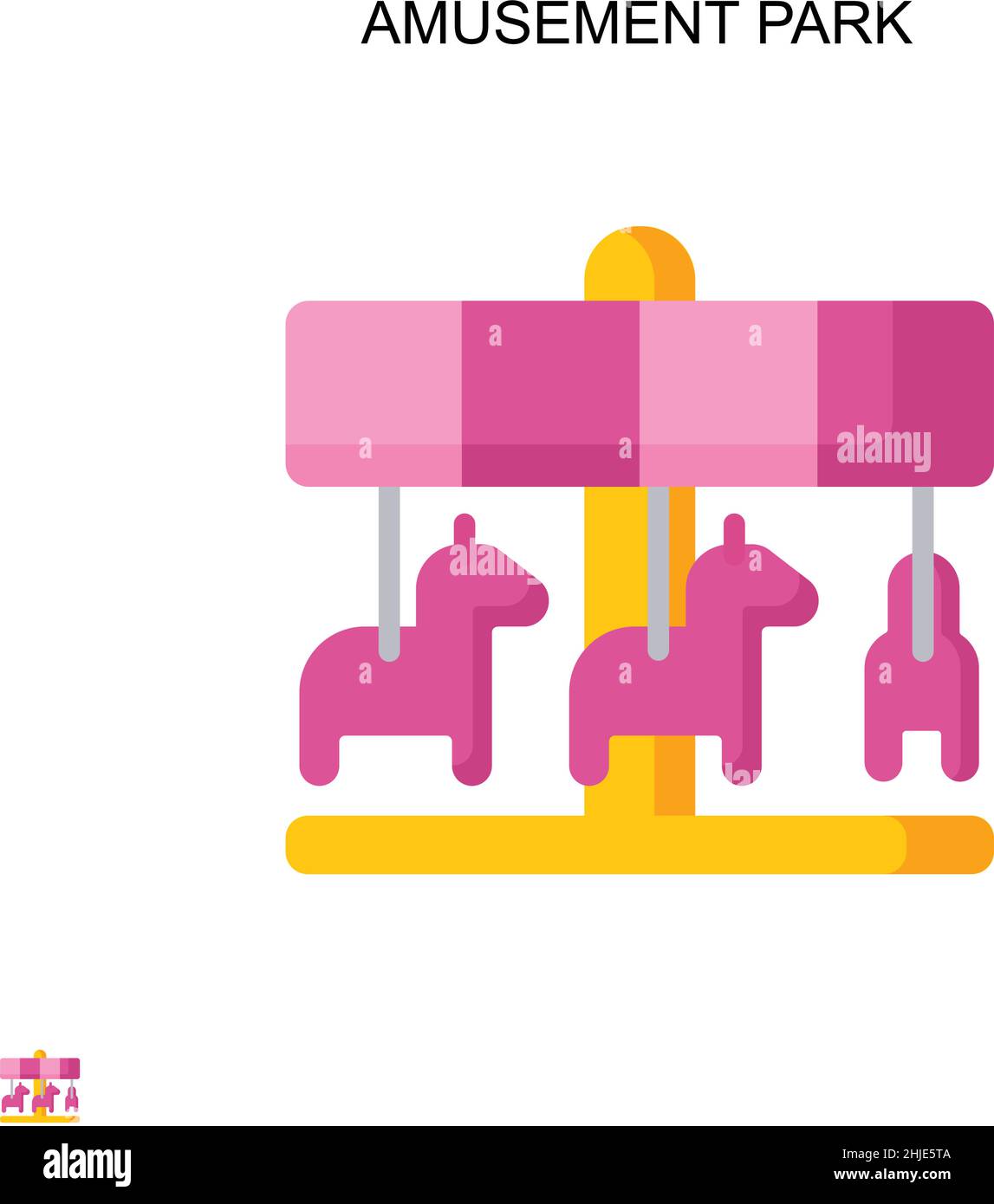 Amusement park Simple vector icon. Illustration symbol design template ...