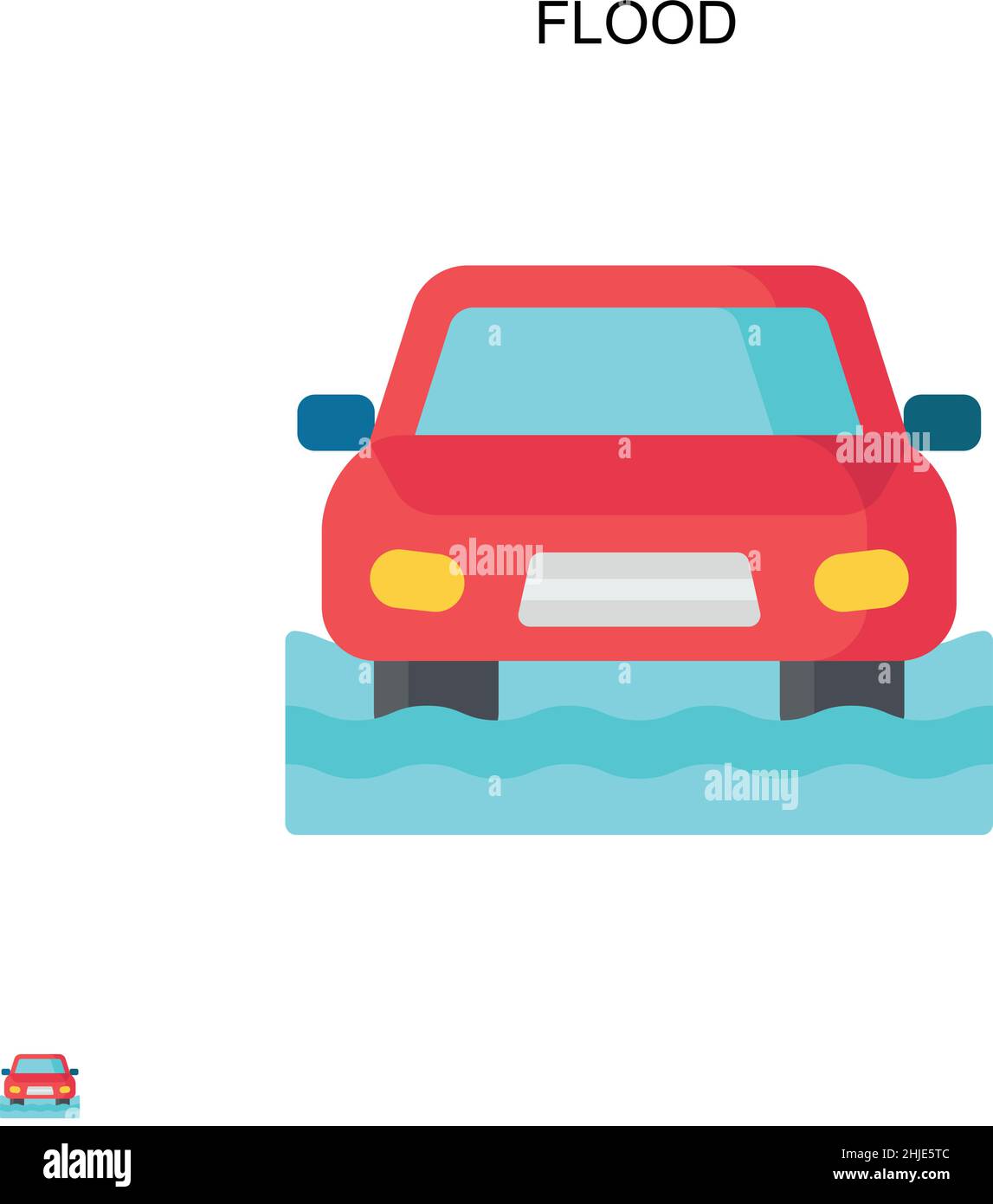 Flood Simple vector icon. Illustration symbol design template for web ...