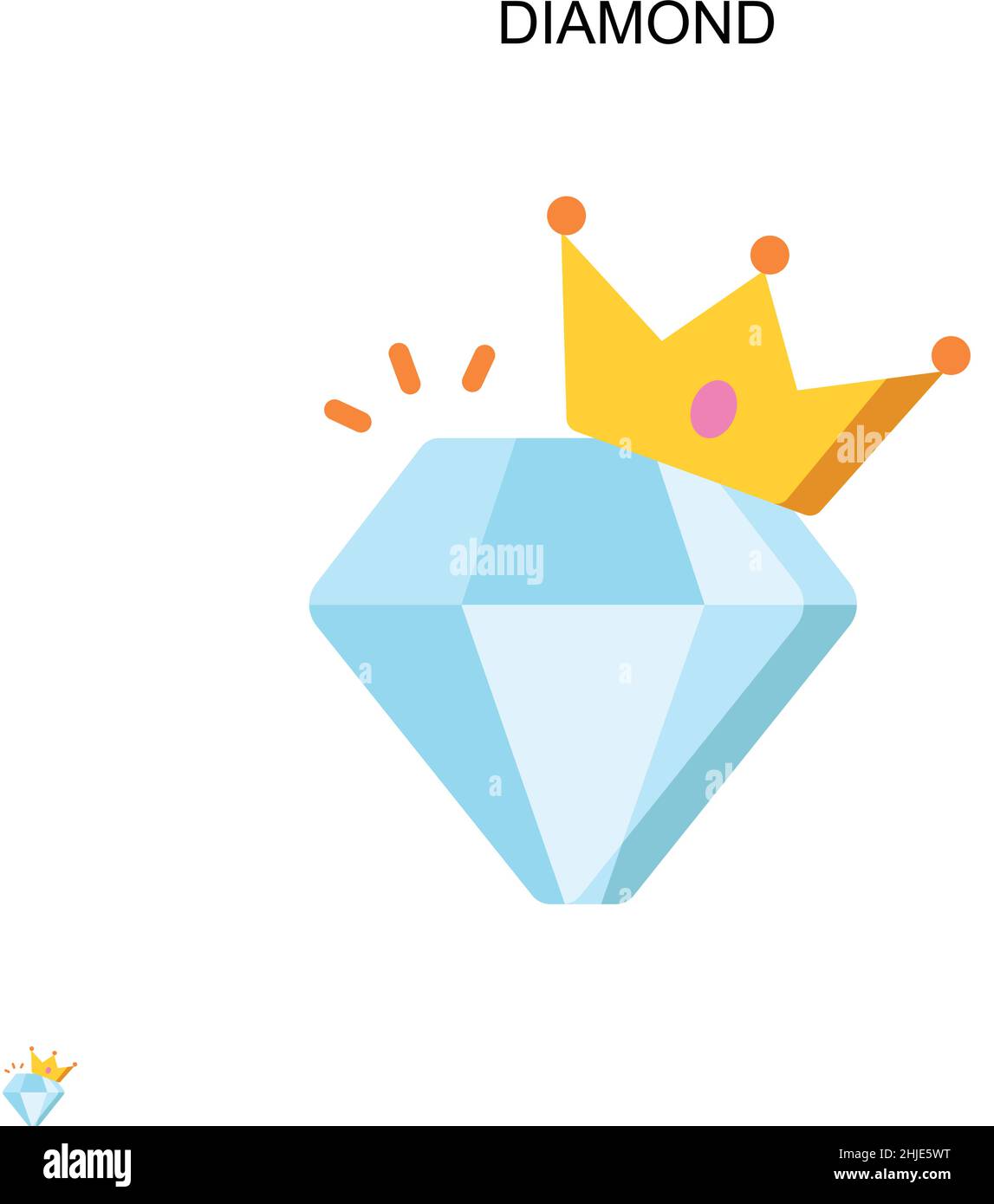 Diamond Simple vector icon. Illustration symbol design template for web ...