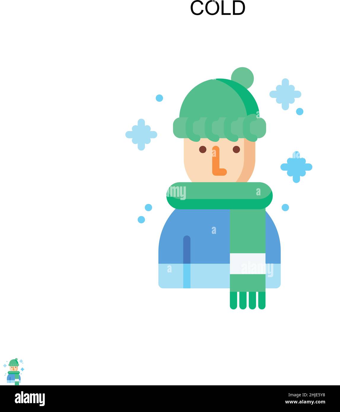 Cold Simple vector icon. Illustration symbol design template for web ...
