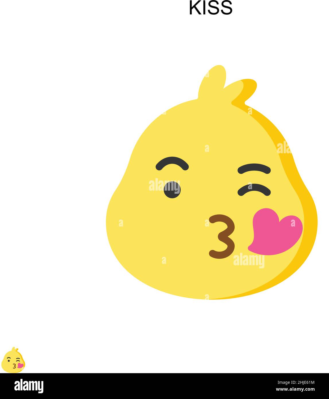 Kiss Simple vector icon. Illustration symbol design template for web ...