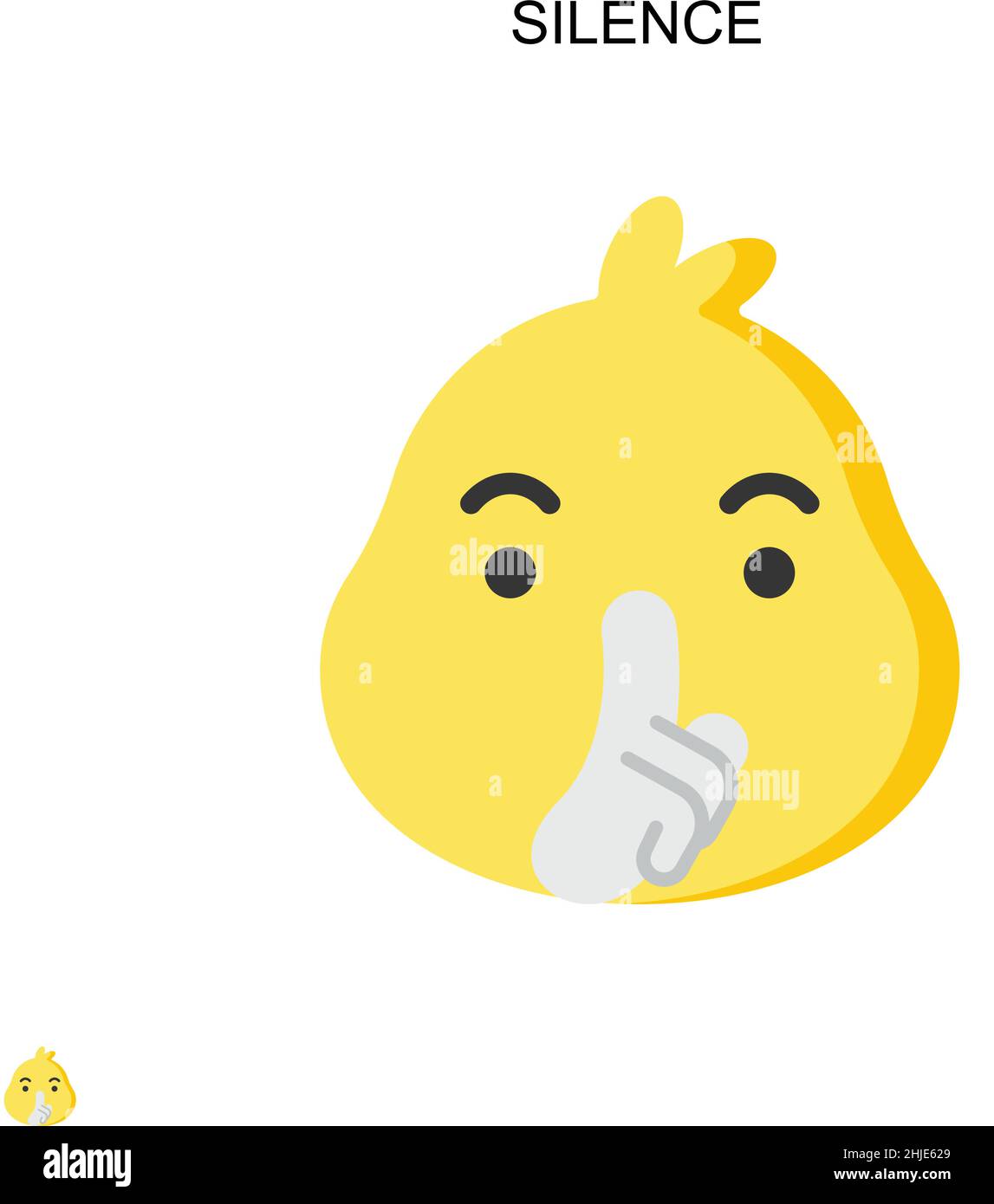 Silence Simple vector icon. Illustration symbol design template for web ...