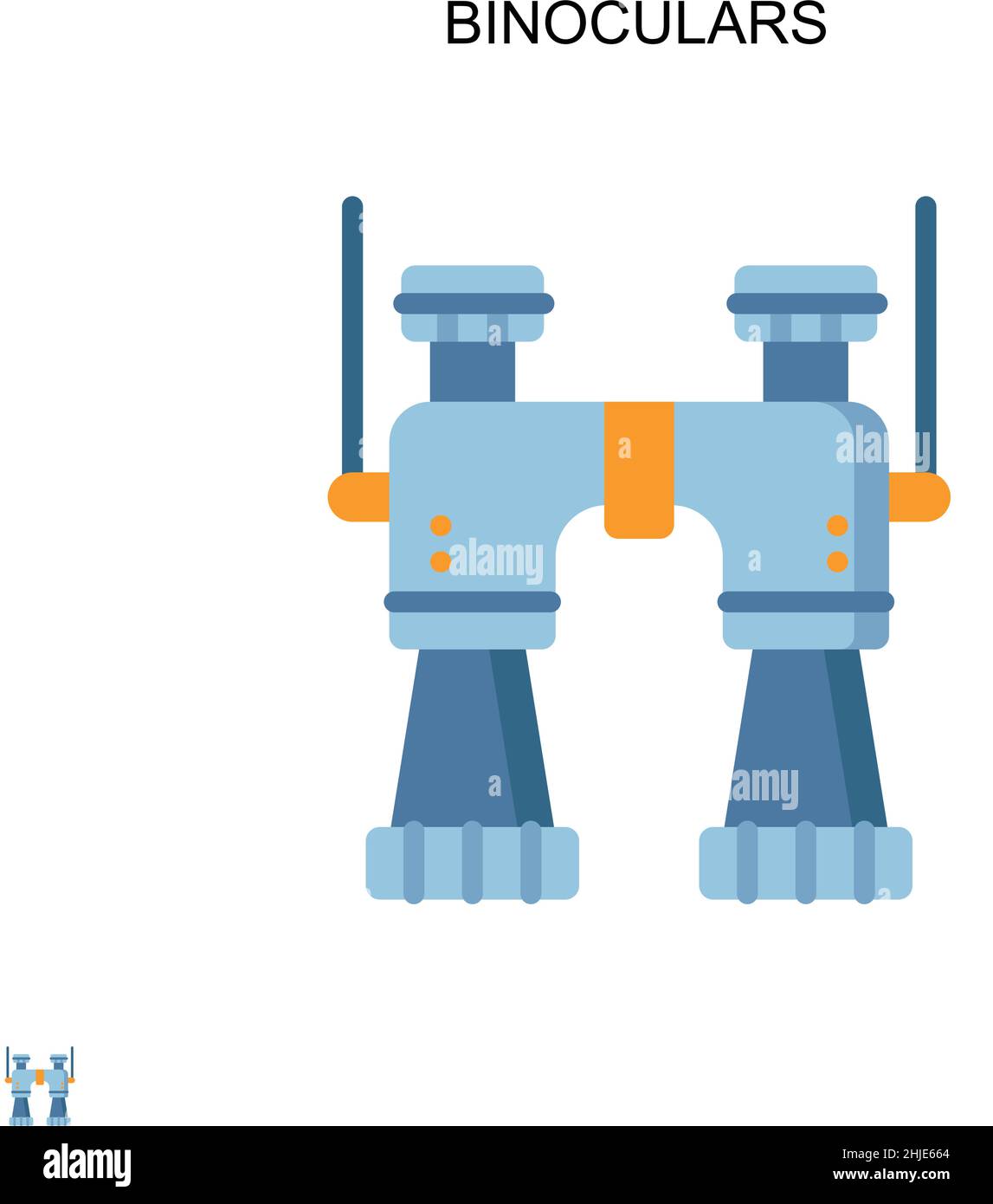 Binoculars Simple vector icon. Illustration symbol design template for ...