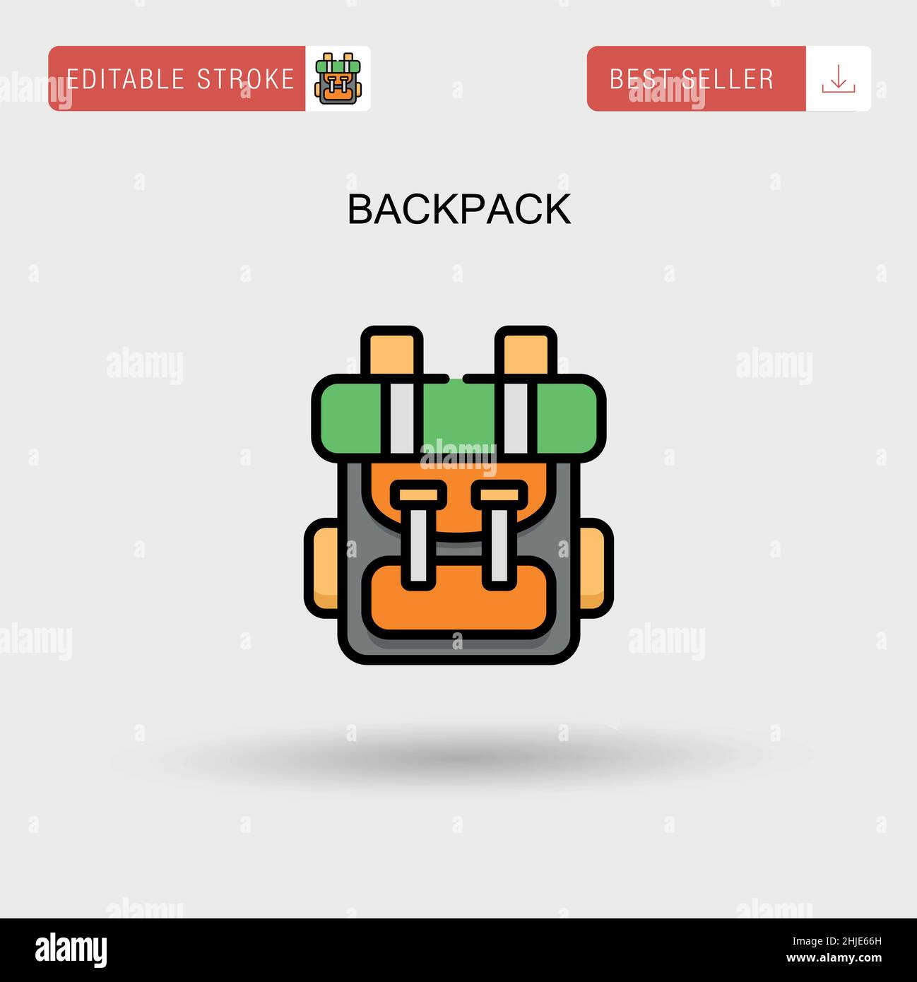 Backpack Simple vector icon Stock Vector Image & Art - Alamy