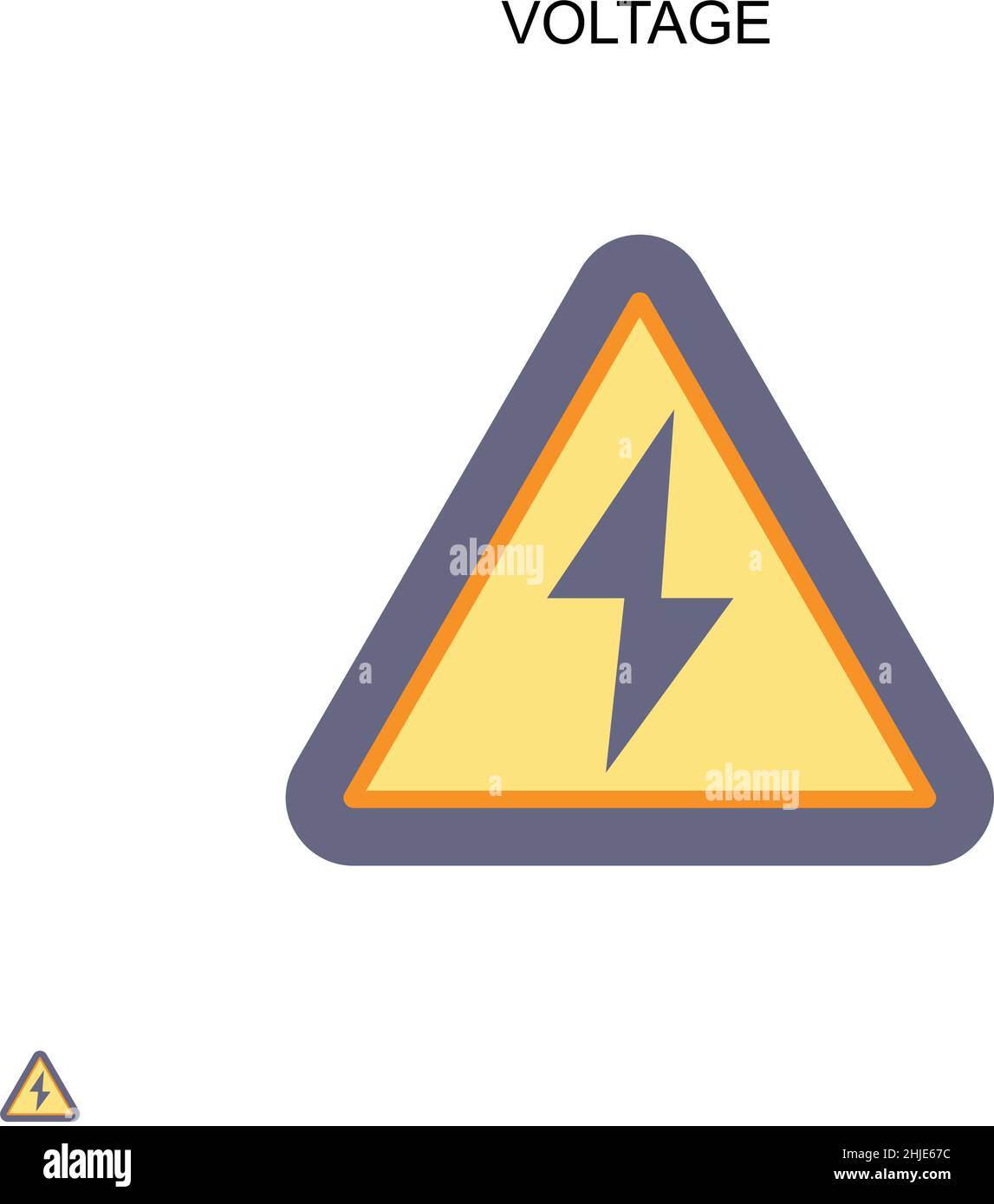 Voltage Simple vector icon. Illustration symbol design template for web mobile UI element Stock ...