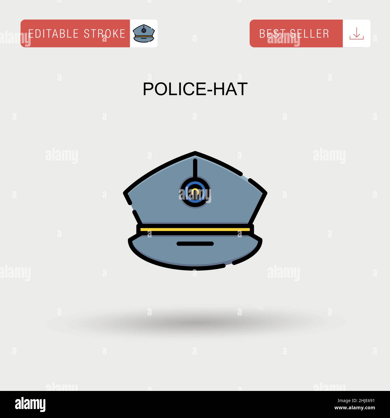 Police badge hat hi-res stock photography and images - Alamy