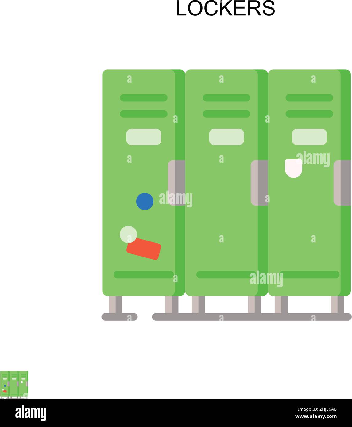 Lockers Simple vector icon. Illustration symbol design template for web ...