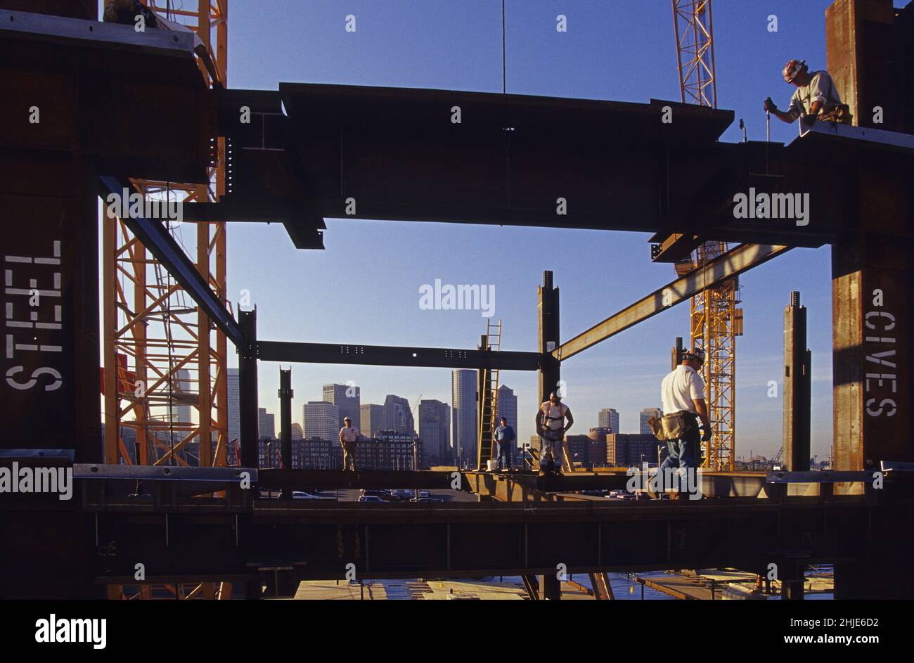 usa boston building construction Stock Photo - Alamy