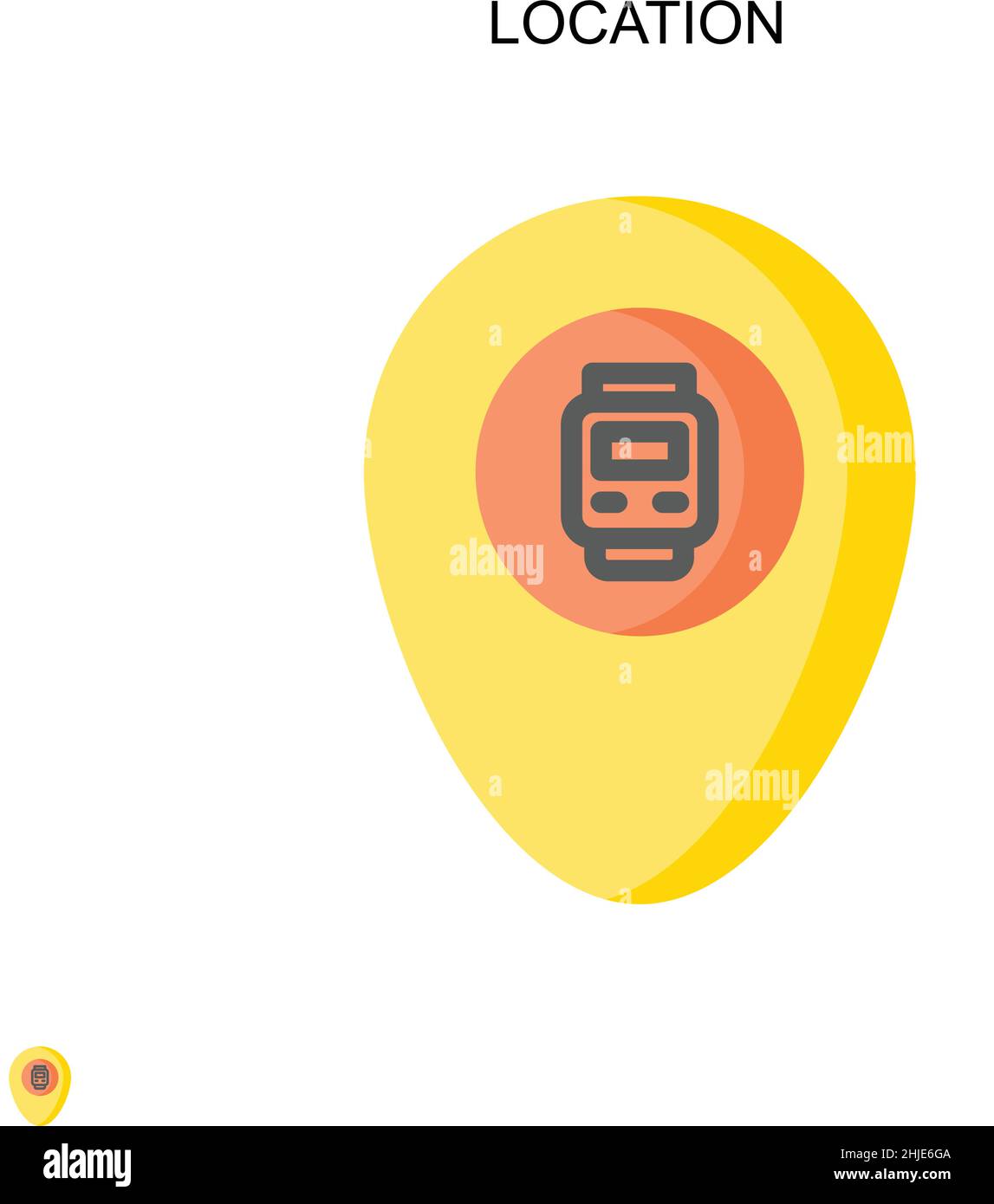 Location Simple vector icon. Illustration symbol design template for ...