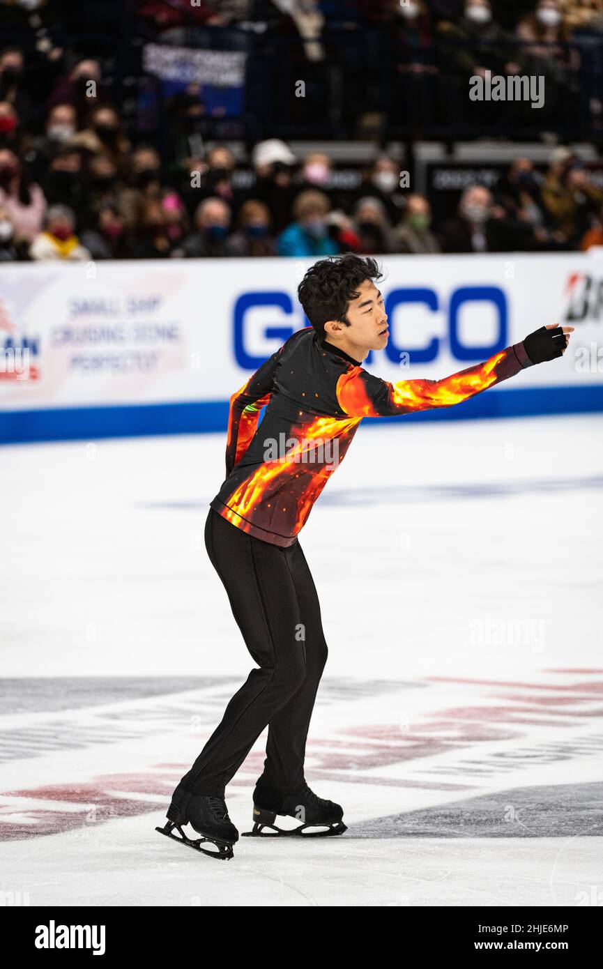 Nathan Chen competes in the free skate that helped him win the gold ...
