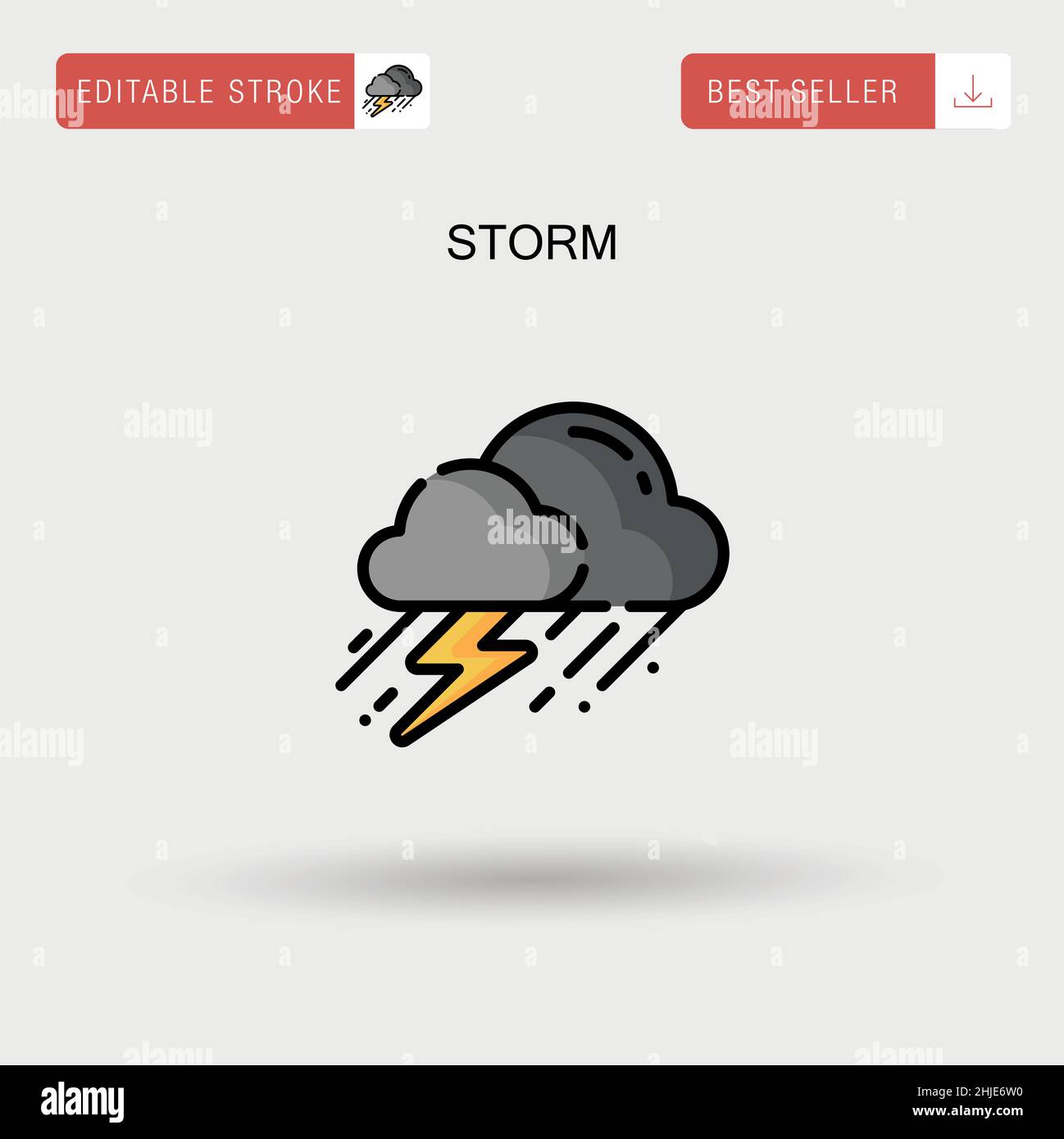 Storm Simple vector icon Stock Vector Image & Art - Alamy