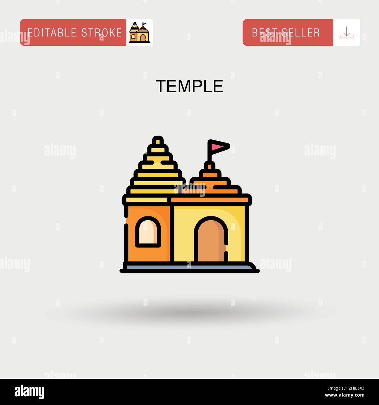 Temple Simple vector icon Stock Vector Image & Art - Alamy